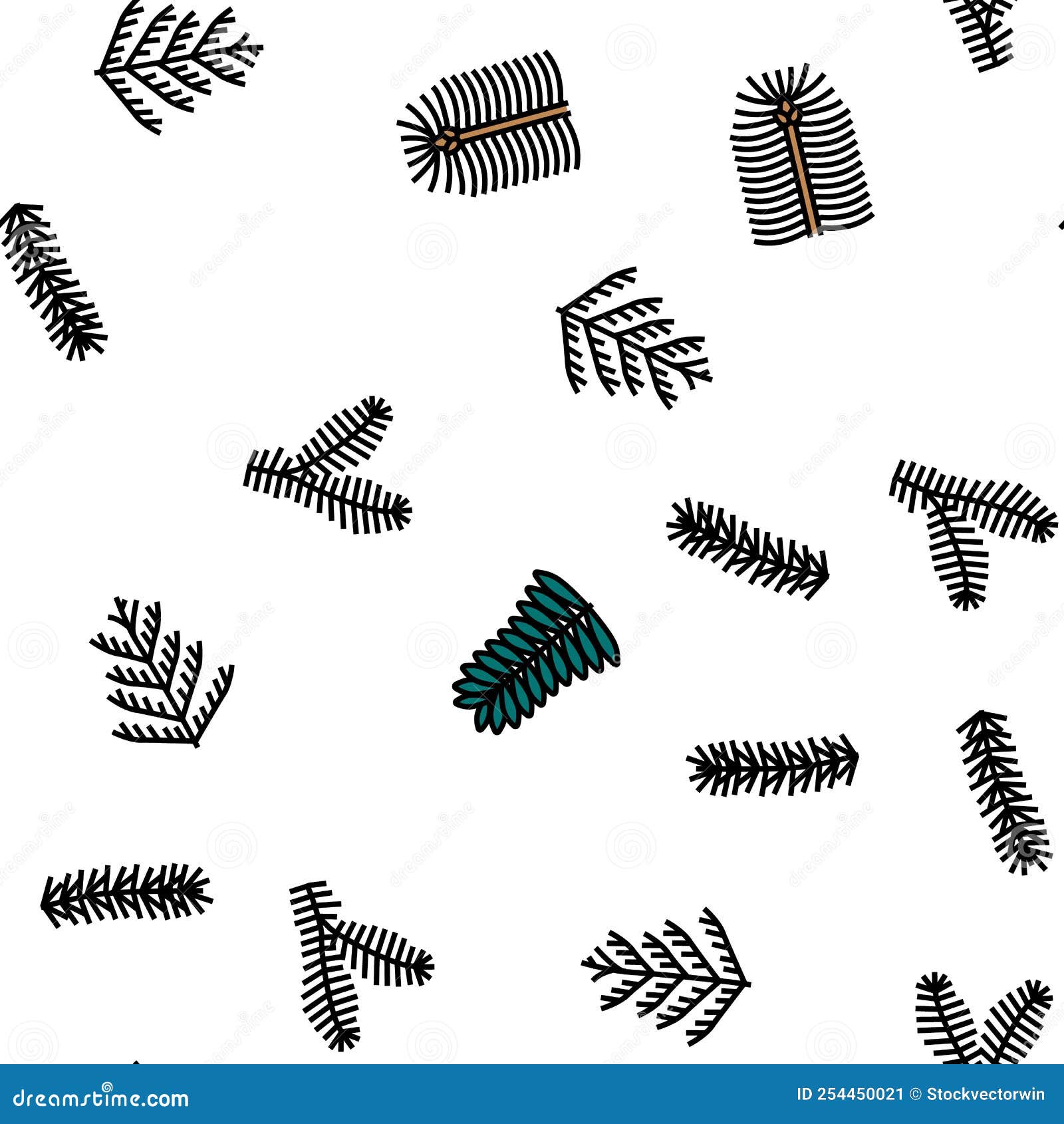 Leaf of Tree, Bush or Flower Vector Seamless Pattern Stock Vector ...