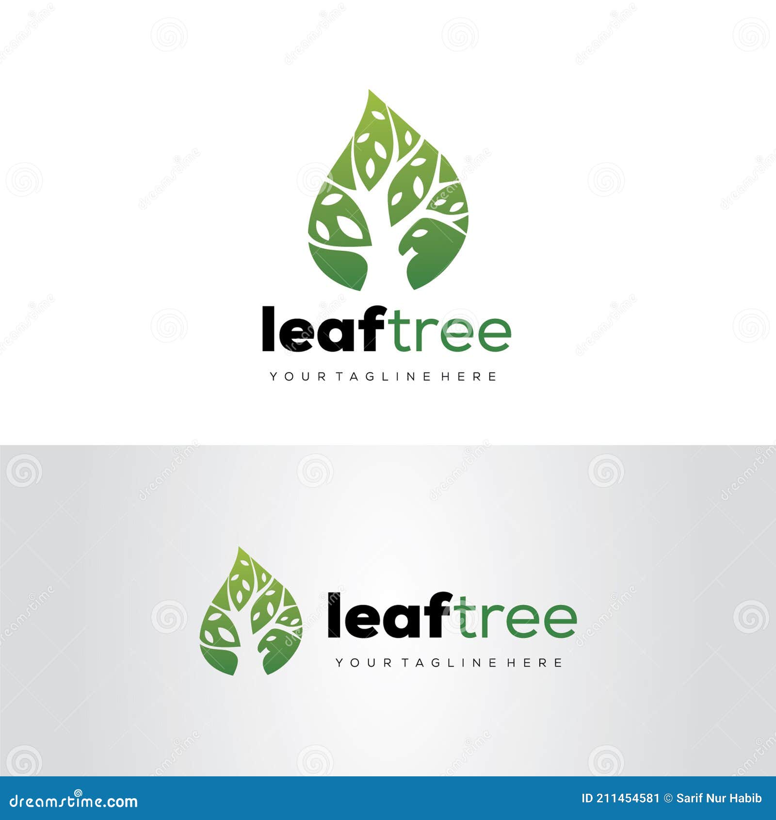 Leaf Tree Logo Design Template Stock Vector - Illustration of graphic ...