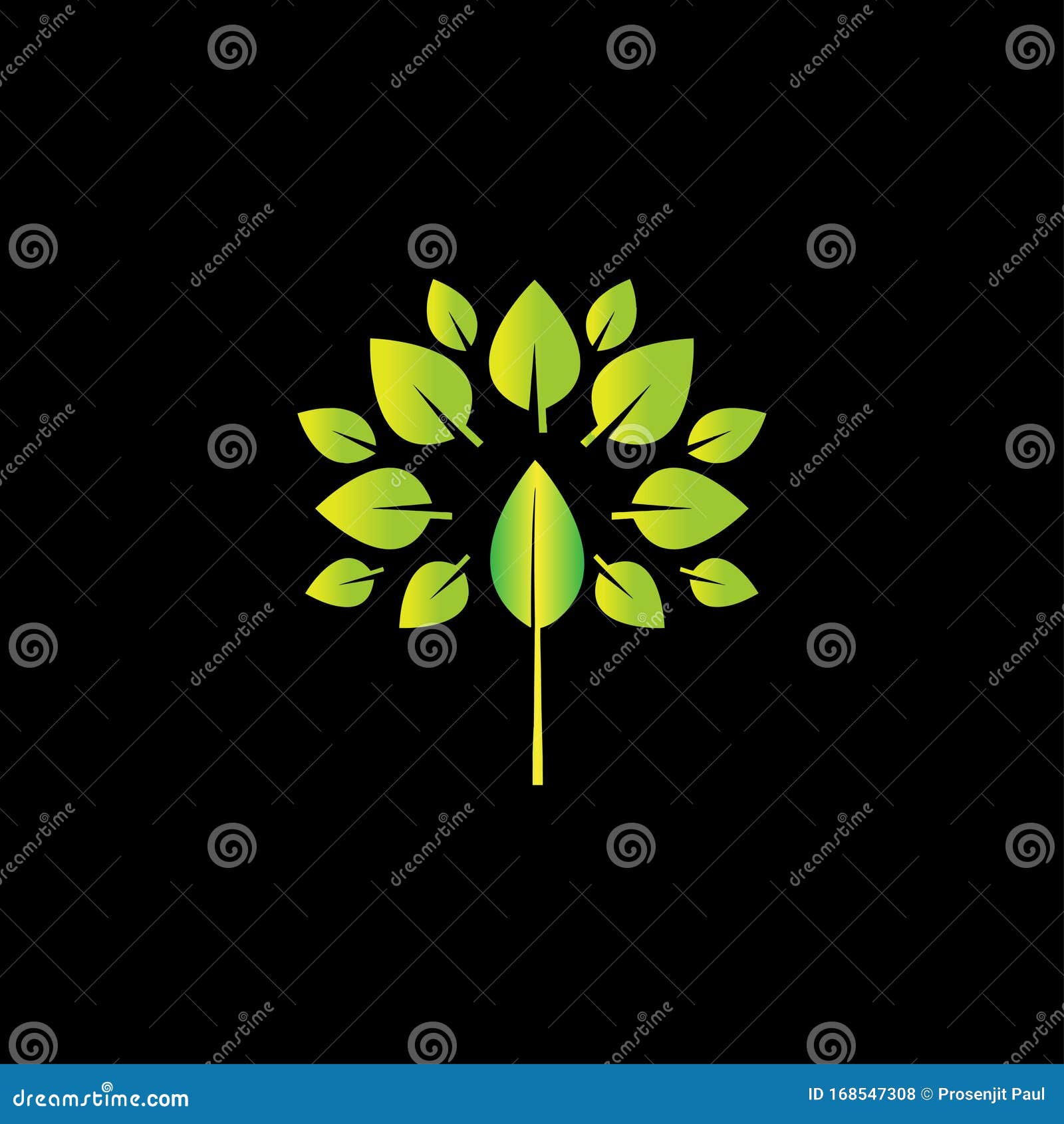 Leaf Tree Logo Vector Design Stock Vector - Illustration of creative ...