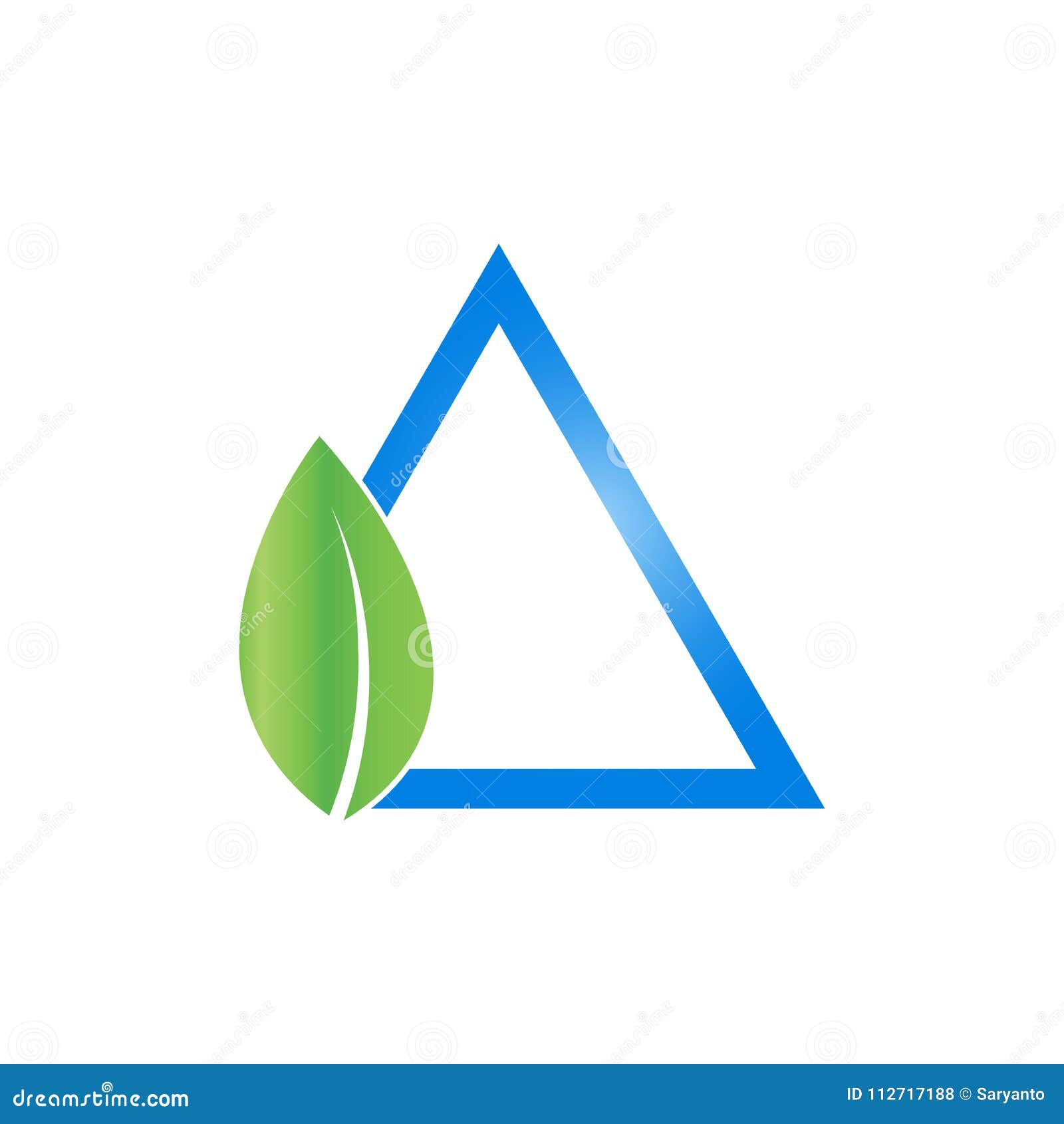 Leaf and Triangle Icon. Logo Design Template Stock Vector ...