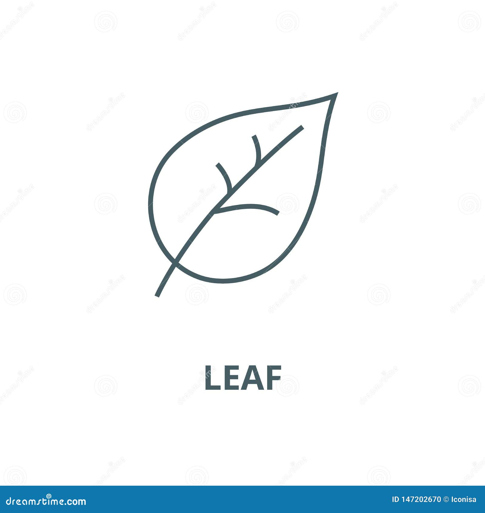 Leaf Vector Line Icon, Linear Concept, Outline Sign, Symbol Stock ...