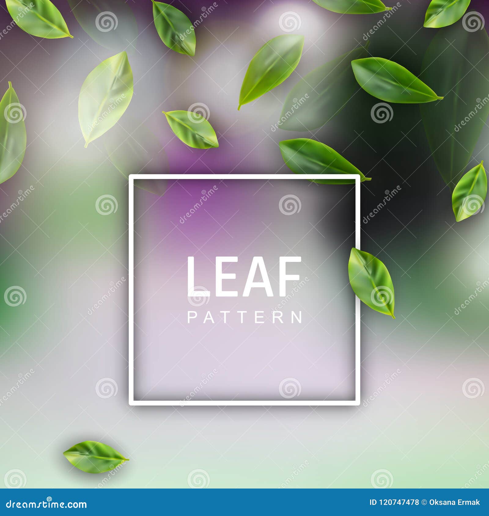 Leaf Vector Realistic Background Stock Illustration - Illustration of ...