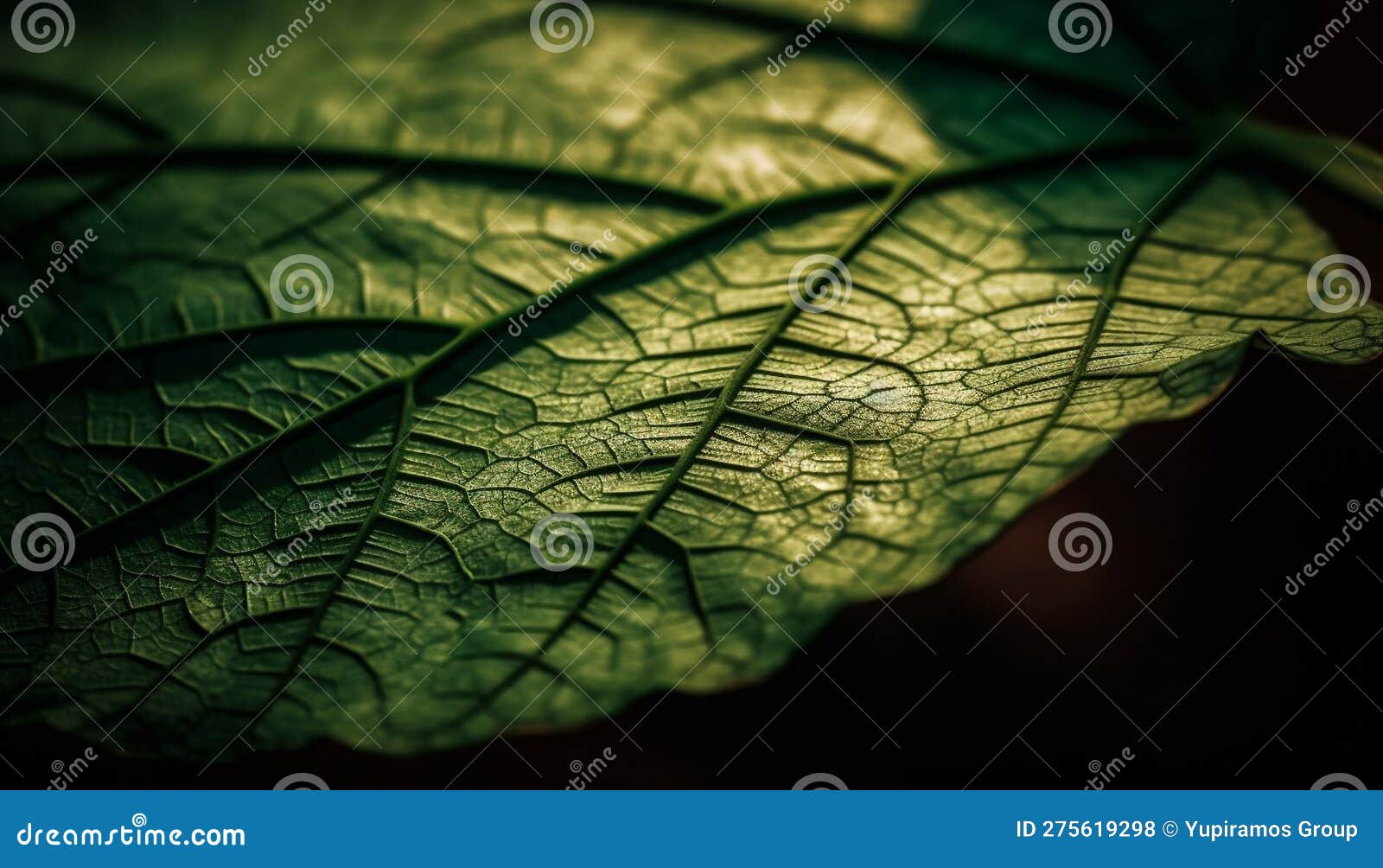 Leaf Vein Pattern in Vibrant Green Color Generated by AI Stock ...