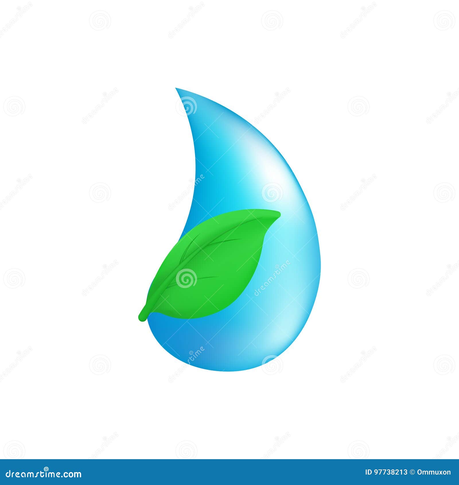 Leaf and Water Drop Ecology Icon, Vector Illustration Stock Vector ...
