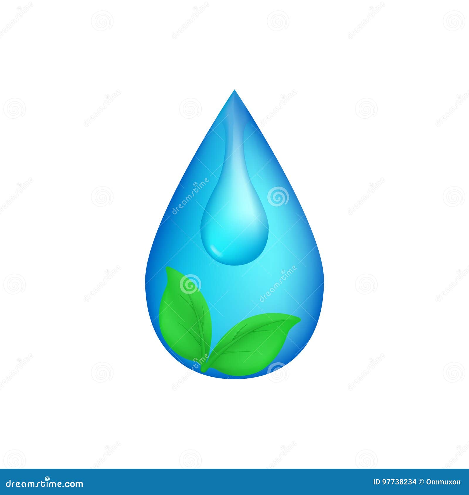 Leaf and Water Drop Ecology Icon, Vector Illustration Stock Vector ...