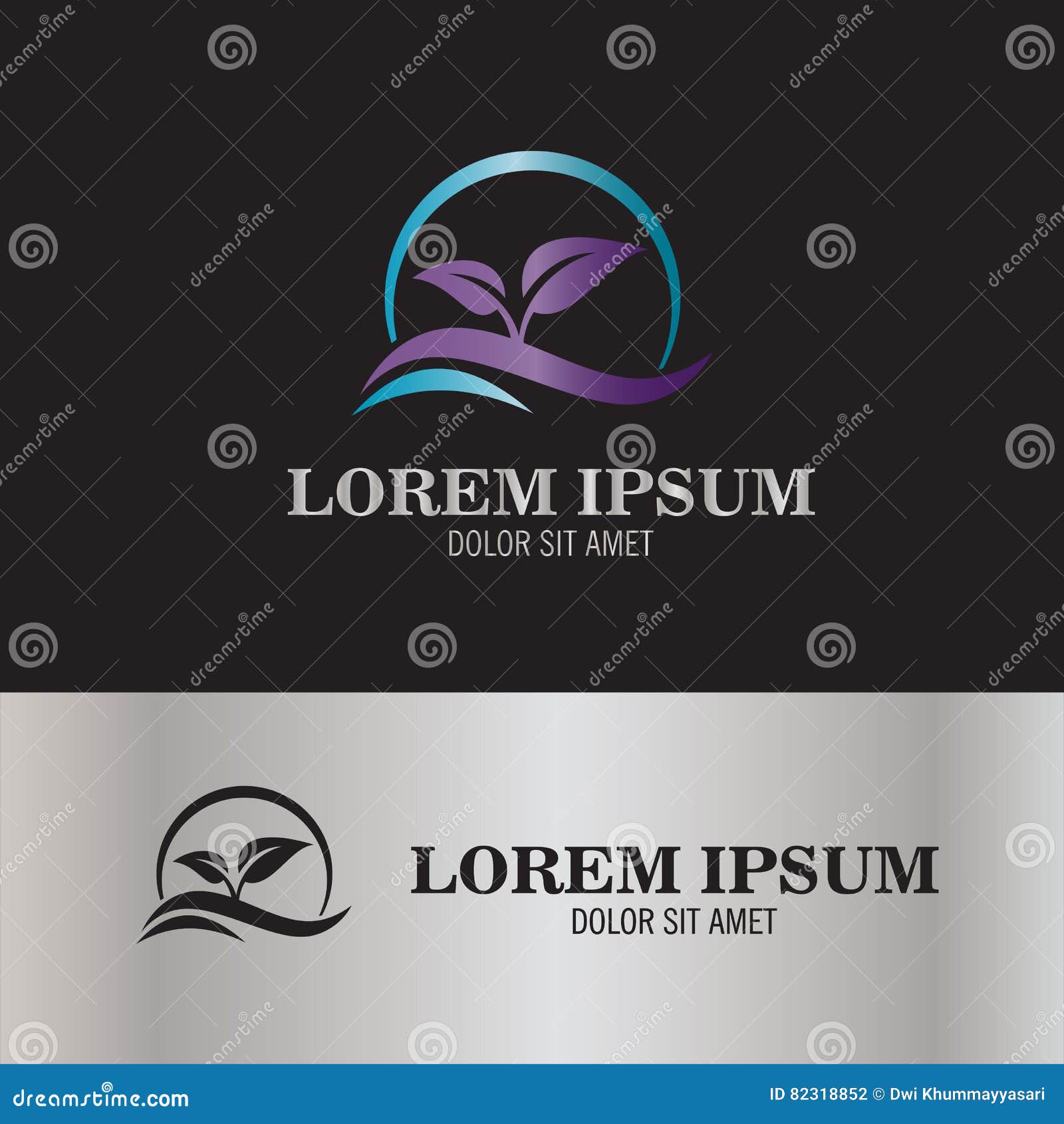 Leaf and wave logo stock vector. Illustration of vector - 82318852