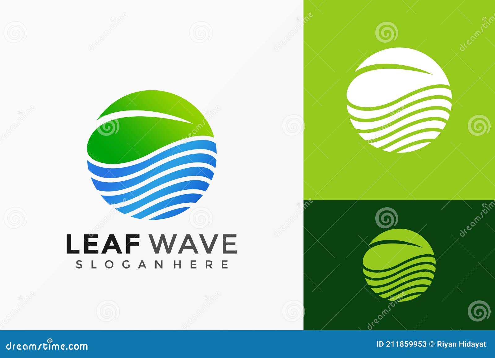 Leaf Wave Organic Logo Design. Modern Idea Logos Designs Vector ...