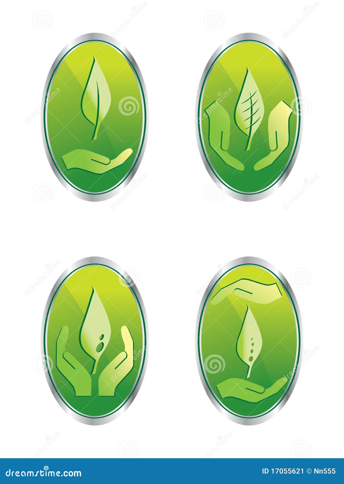 Leaf web buttons set stock vector. Illustration of health - 17055621