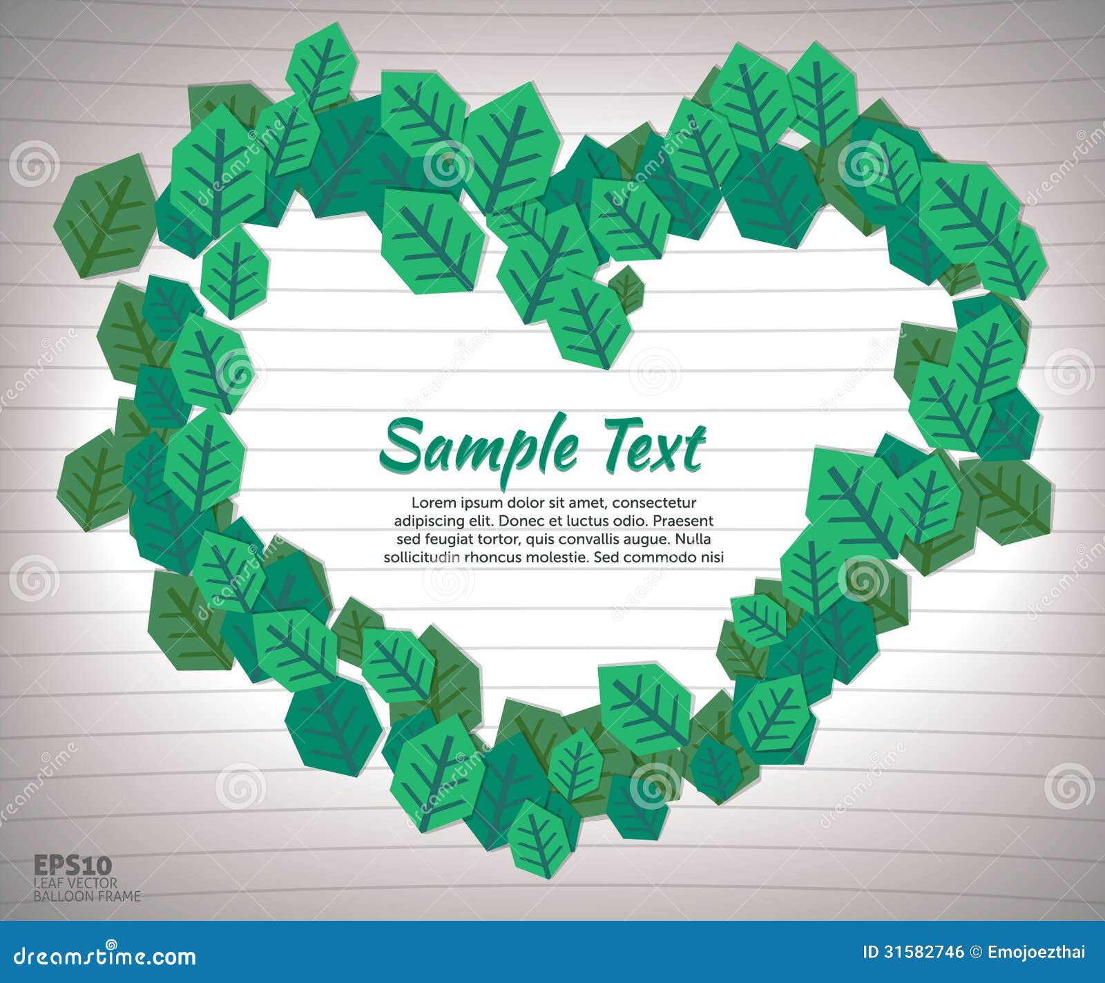 Leafe Heart stock vector. Illustration of natural, ecology - 31582746