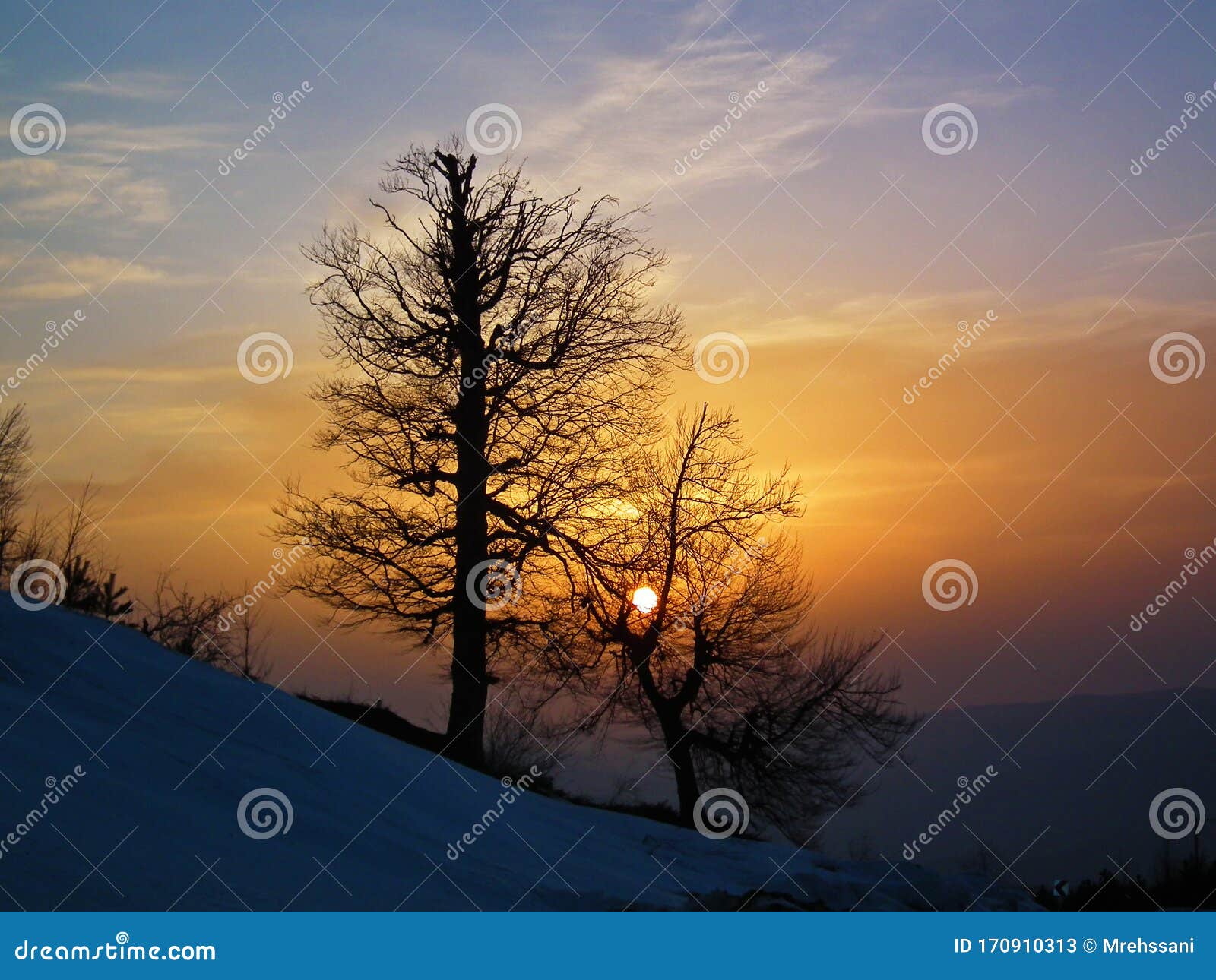 Dusky Sunset Peak District Scene. People Line The Top Of Stanage Edge ...