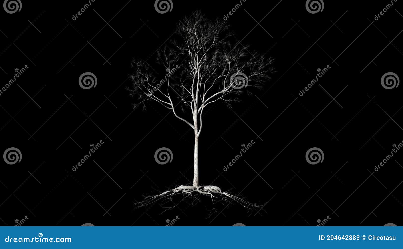 Leafless Tree with Roots, Timelapse Growing Stock Video - Video of ...