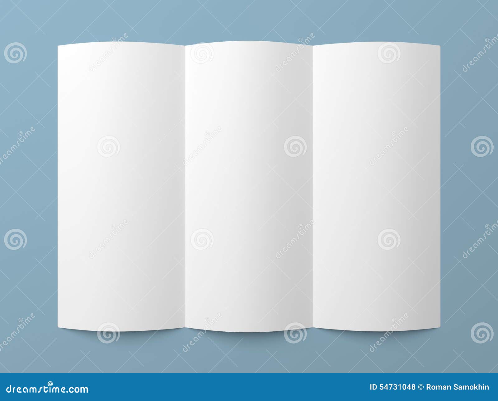 Leaflet Blank Tri-fold White Paper Brochure Stock Image | CartoonDealer ...
