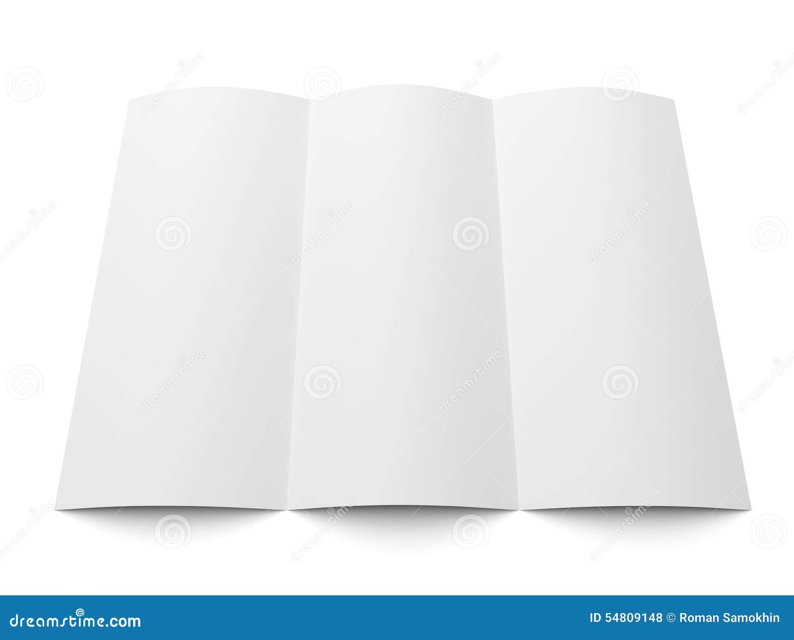Leaflet Blank Tri-fold White Paper Brochure Stock Photo | CartoonDealer ...