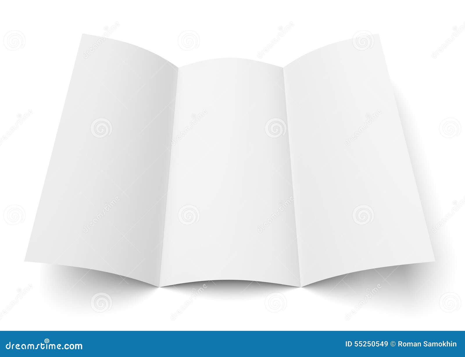 Leaflet Blank Trifold White Paper Brochure Stock Photo | CartoonDealer ...