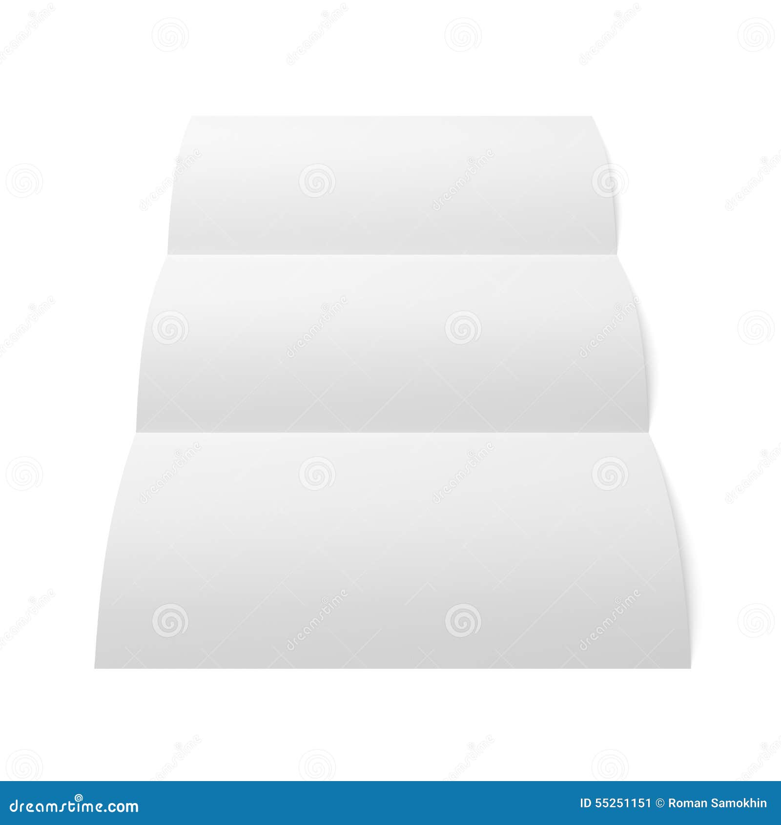 Leaflet Blank Trifold White Paper Brochure Stock Image | CartoonDealer ...