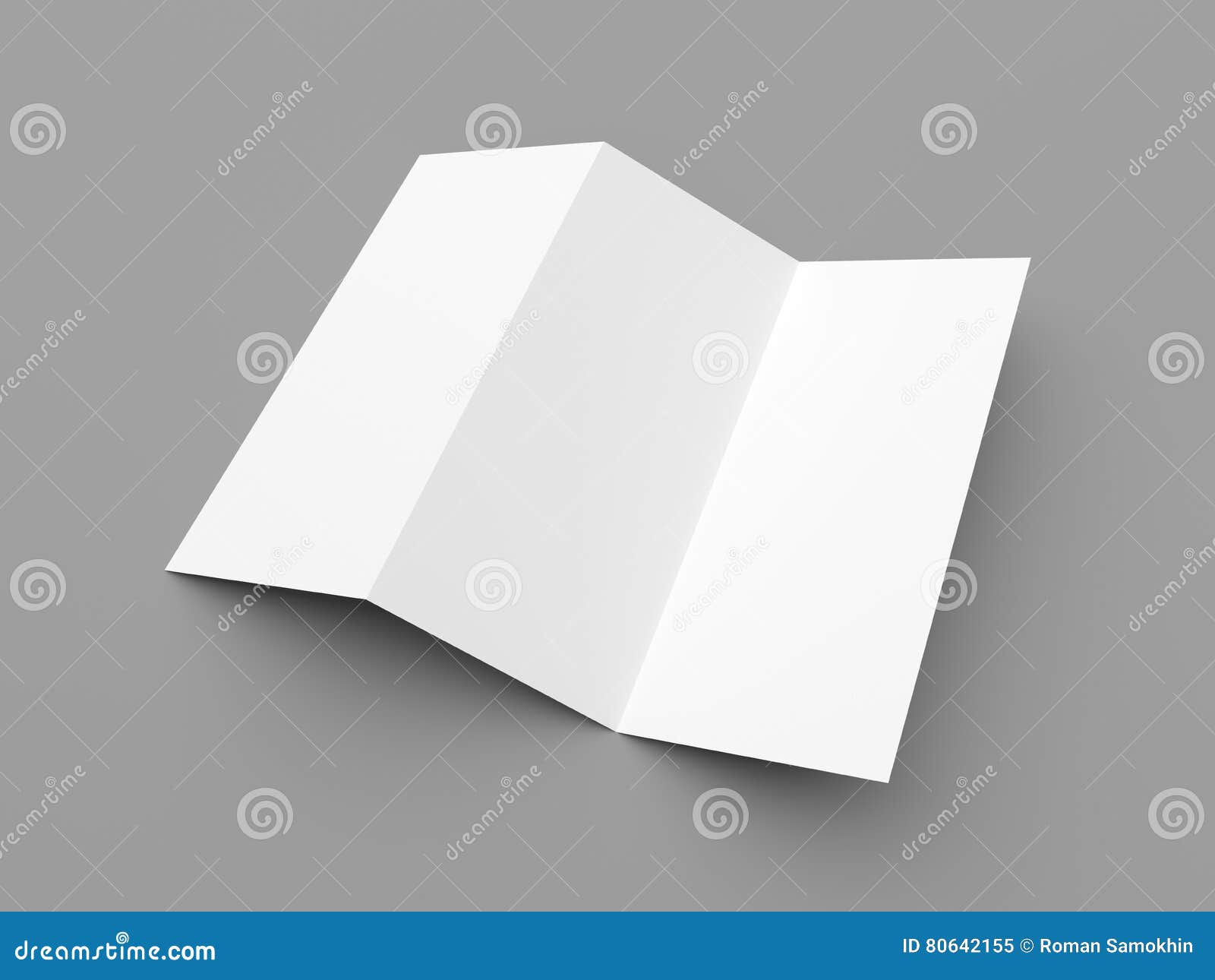 Leaflet Blank Zigzag-fold White Paper Brochure Stock Image ...
