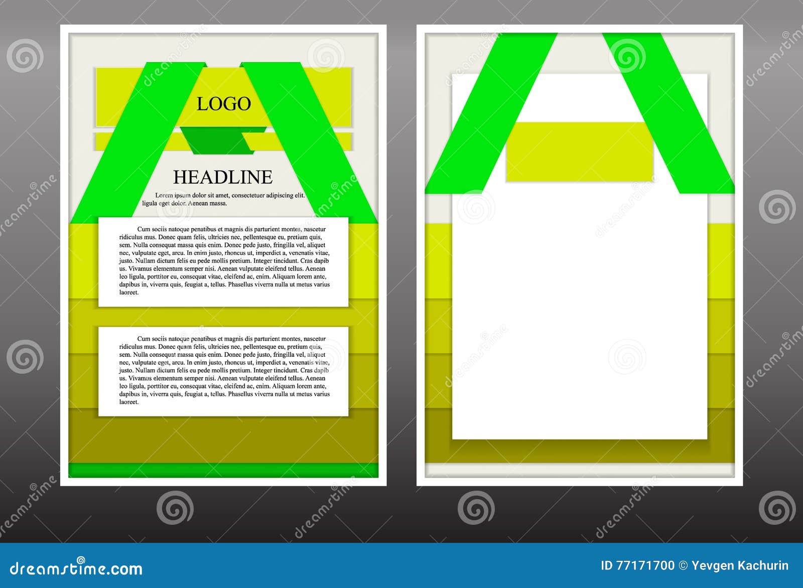 Leaflet, Brochure, Booklet Style Material Design Stock Vector ...