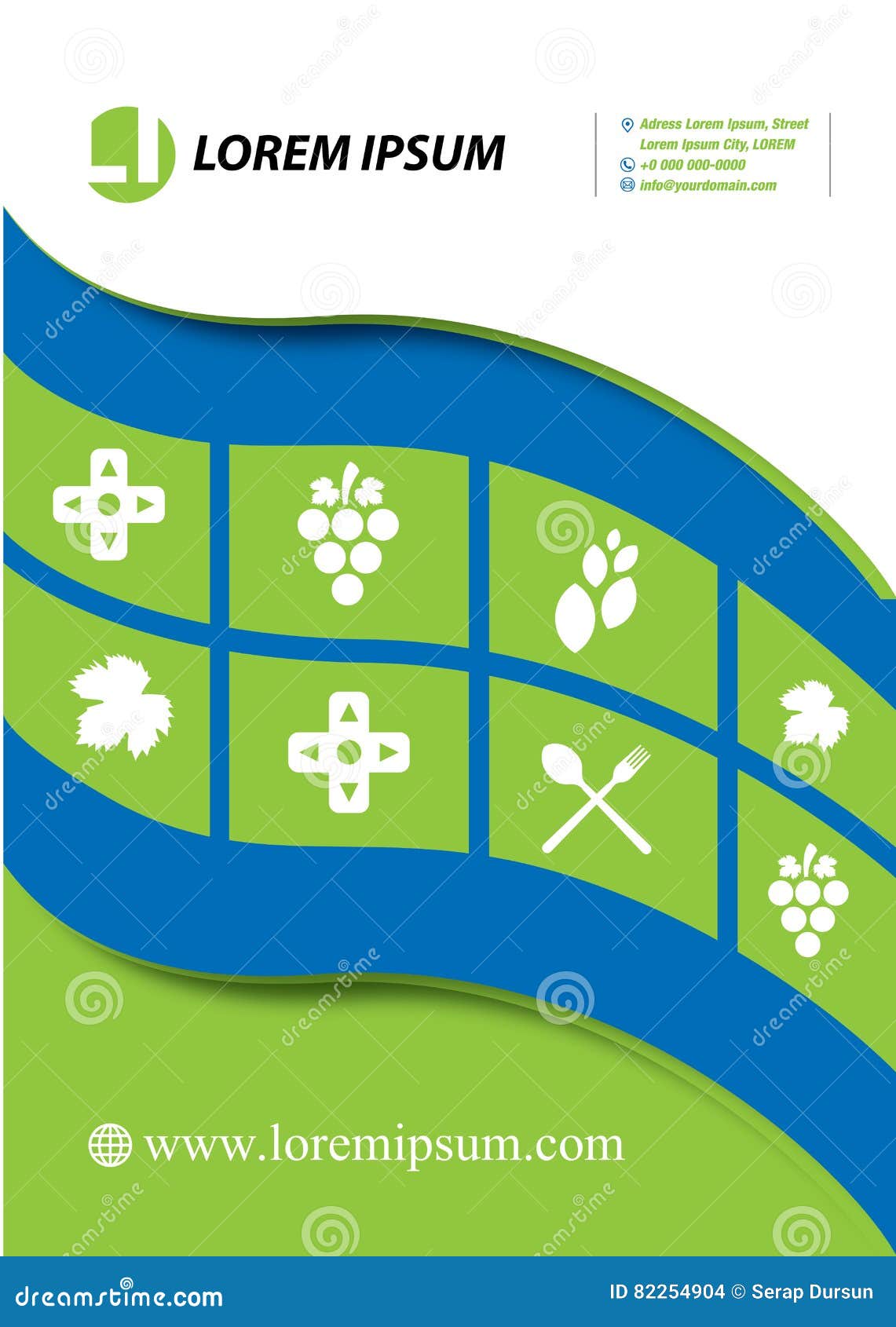 Leaflet Cover Design stock illustration. Illustration of environment ...