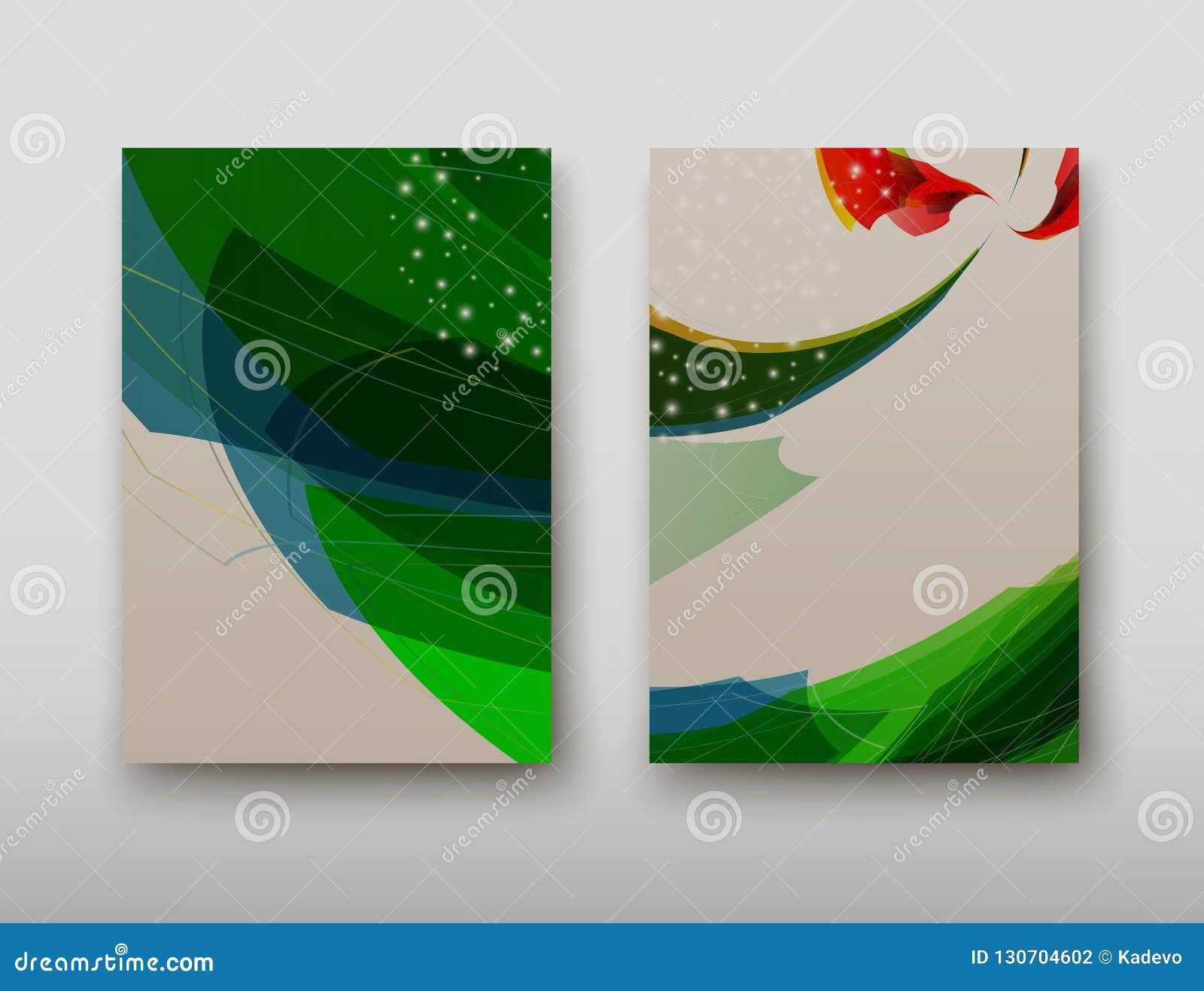Leaflet Cover Presentation Abstract Geometric Background, Layout in A4 ...