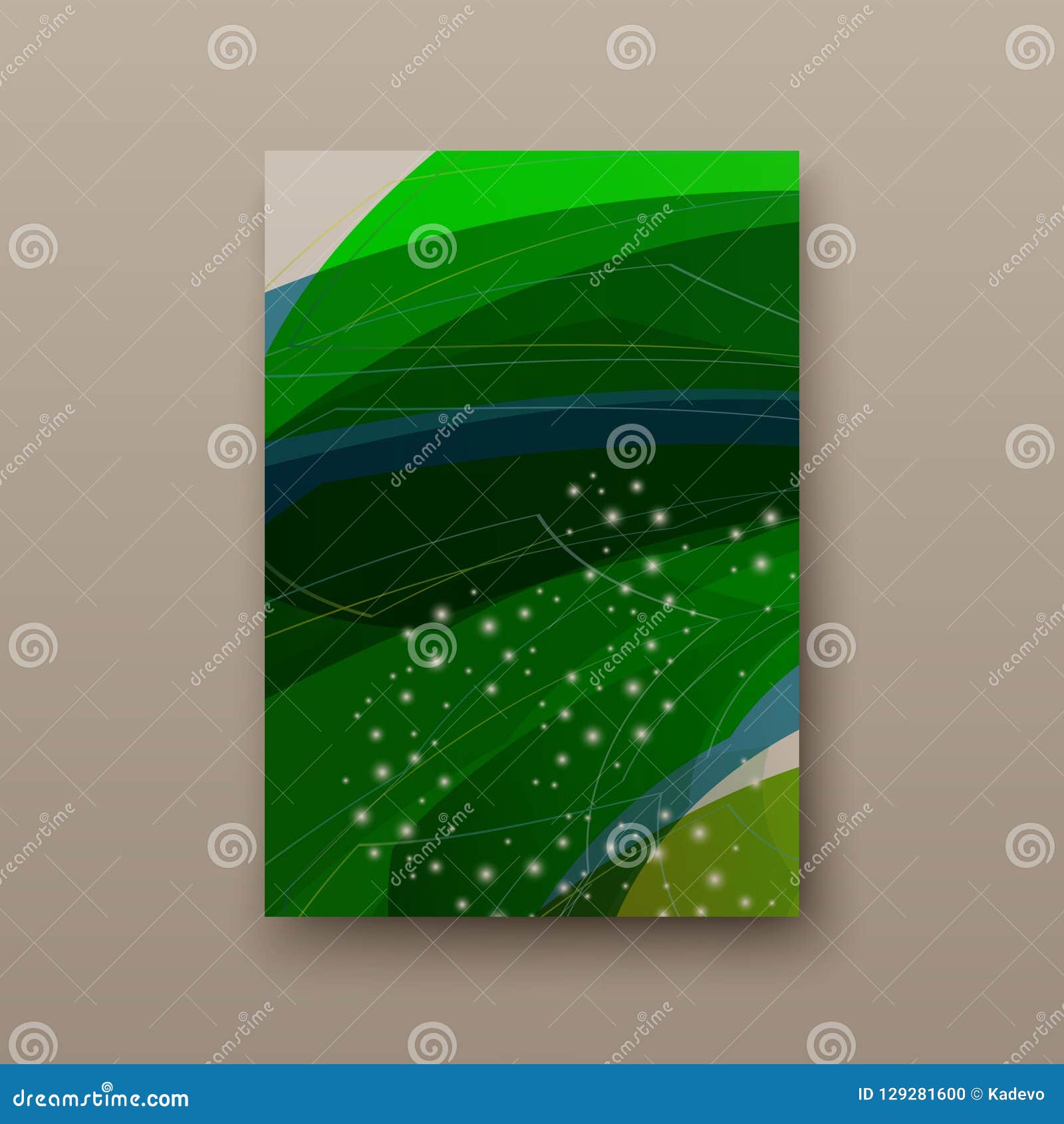 Leaflet Cover Presentation Abstract Geometric Background, Layout in A4 ...