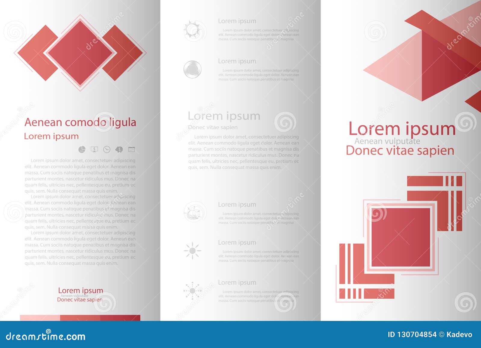 Leaflet Cover Presentation Abstract Geometric Background, Layout in A4 ...