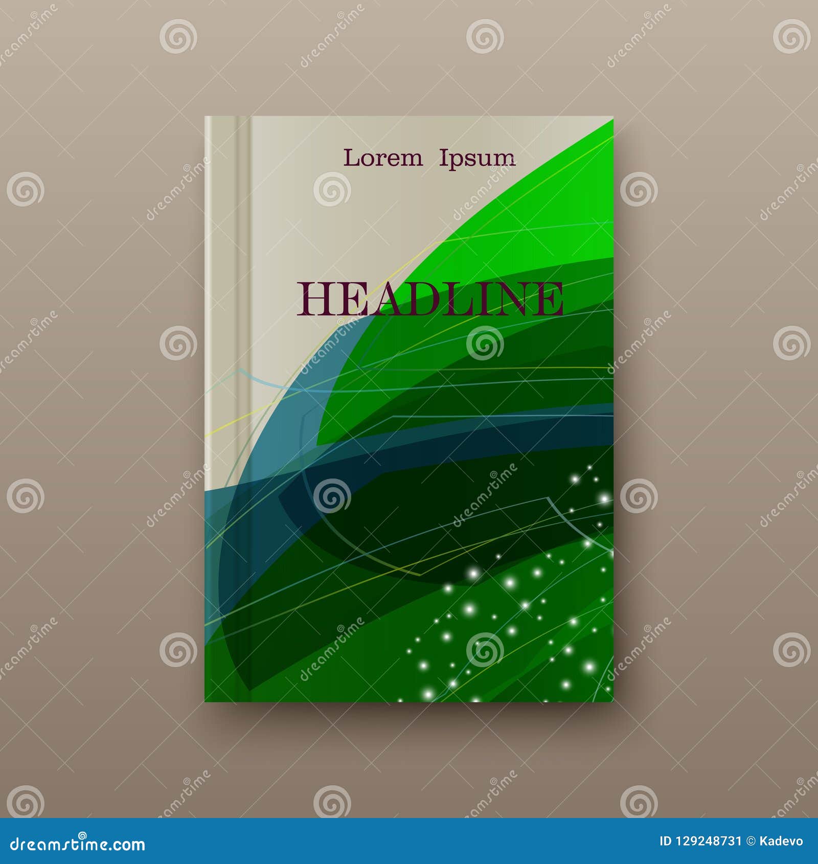 Abstract Book Cover. Presentation Image of Sheet Thick Paper an Unusual ...