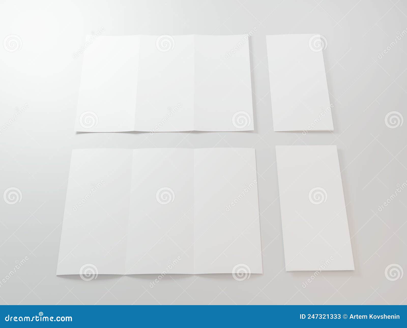 Leaflet 3D Render Mockup Visualisation Stock Illustration ...