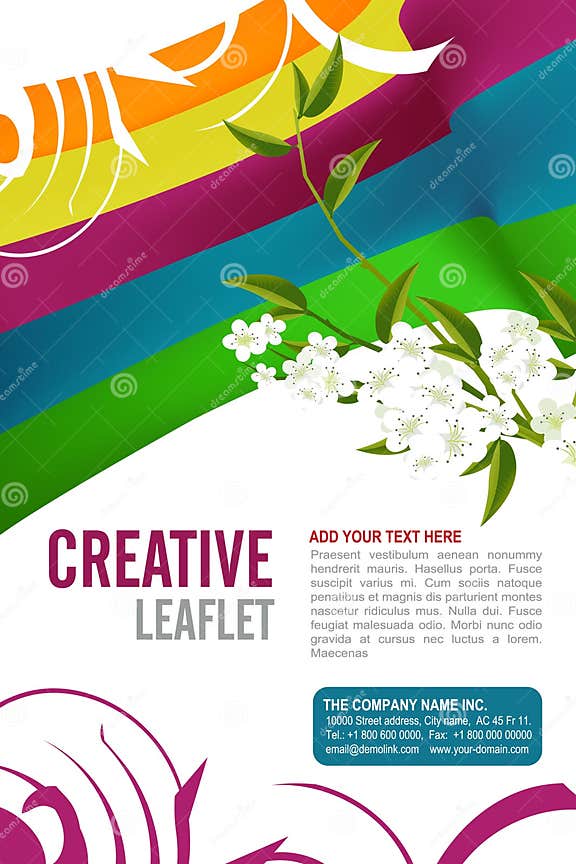 Leaflet design stock vector. Illustration of effect, banner - 31729347