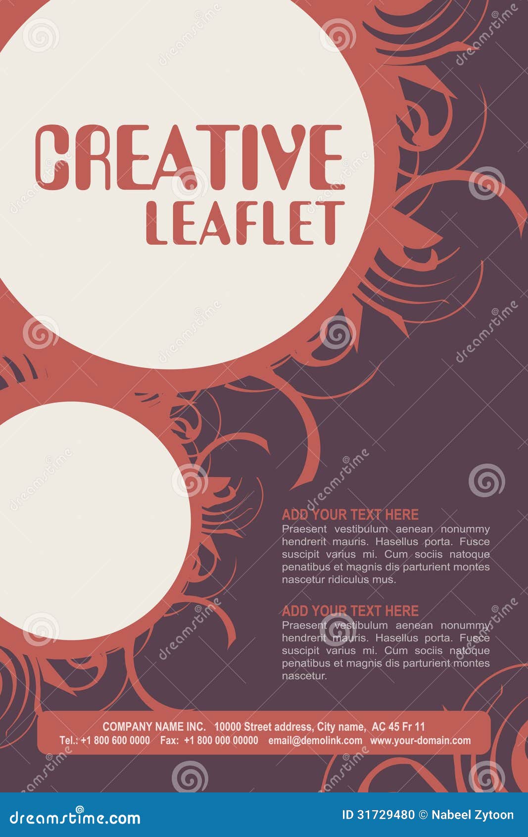 Leaflet design stock vector. Illustration of business - 31729480