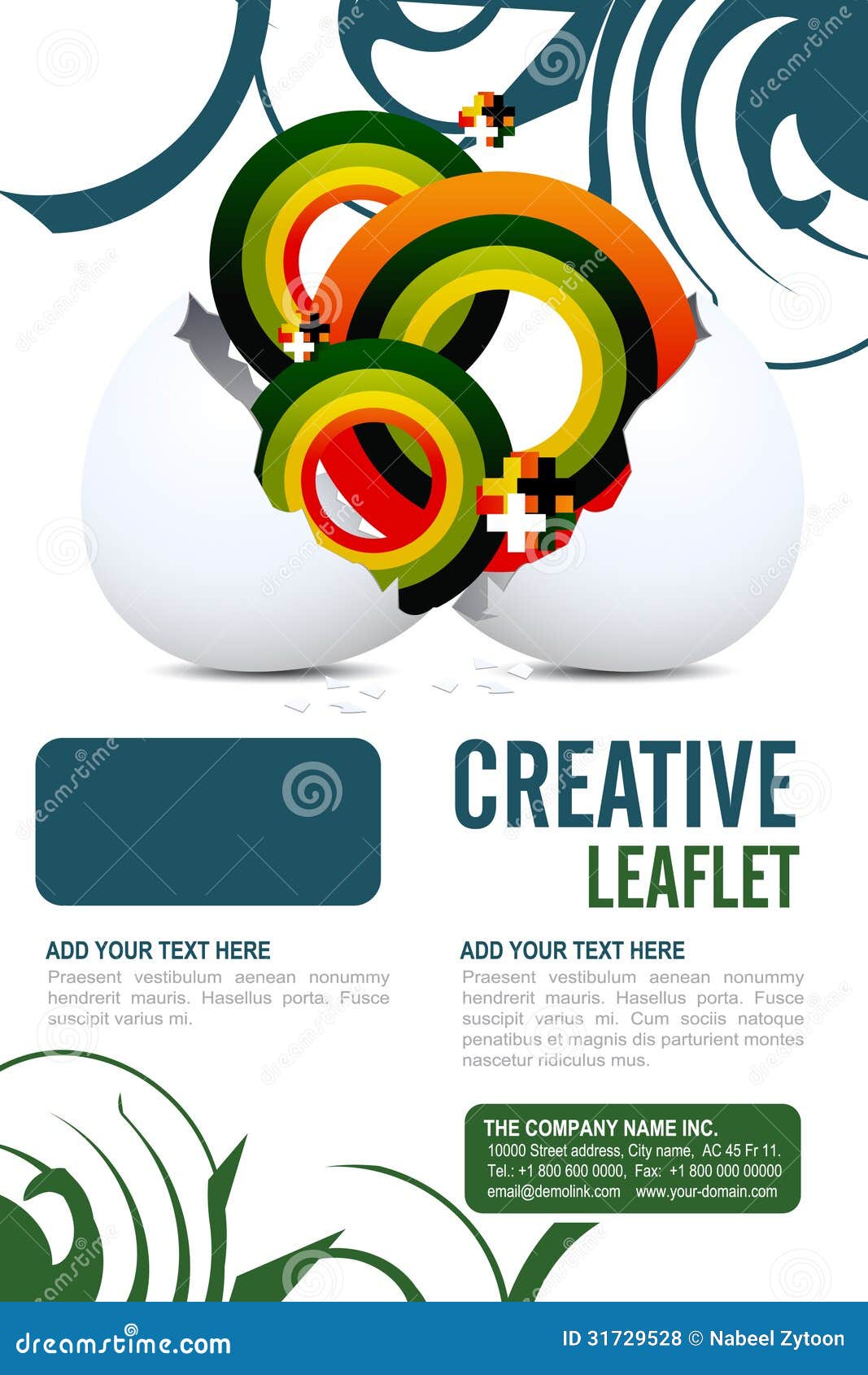 Leaflet design stock vector. Illustration of eps10, advertise - 31729528