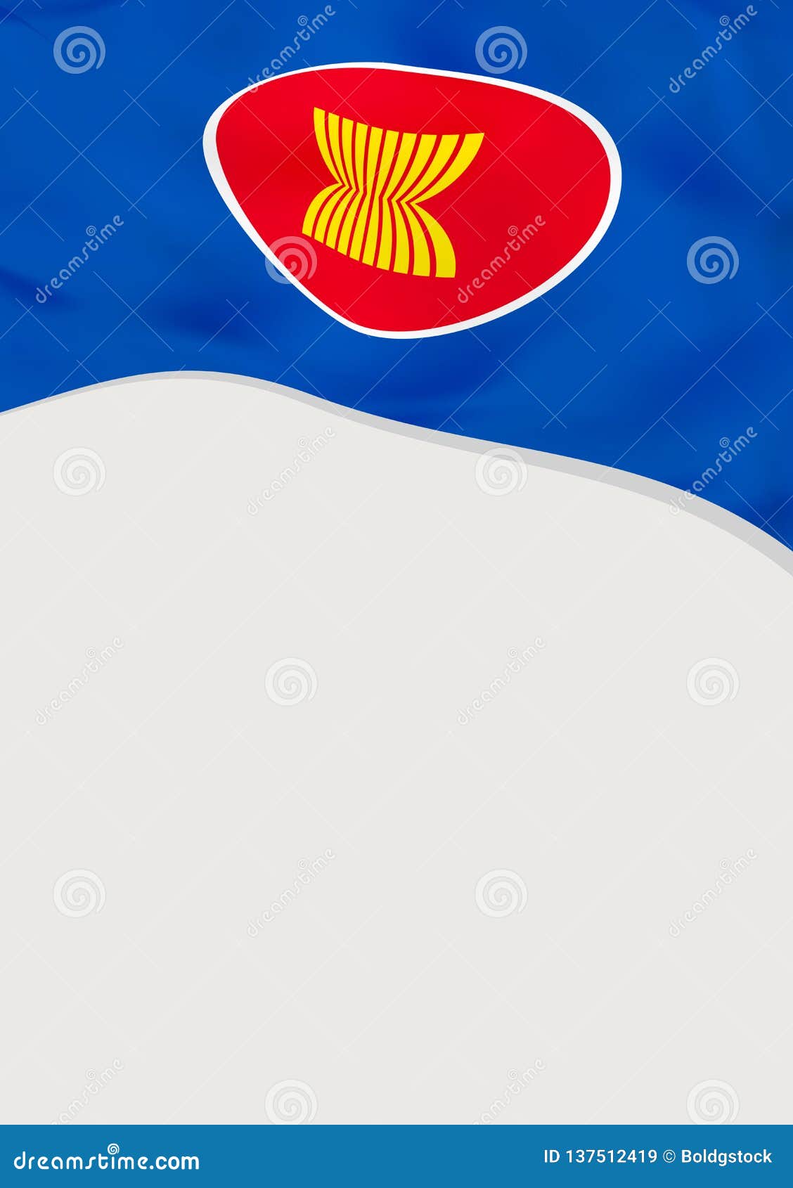 Leaflet Design with Flag of ASEAN. Vector Template Stock Vector ...
