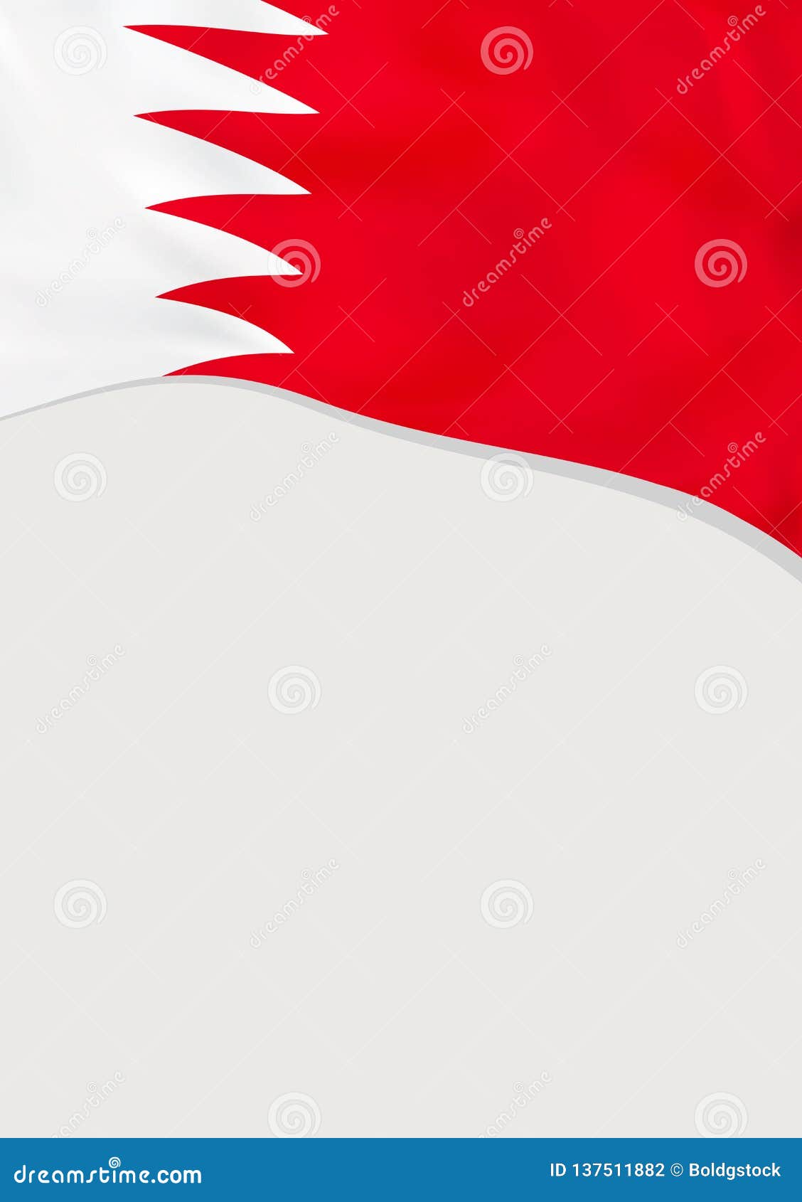 Leaflet Design with Flag of Bahrain. Vector Template Stock Vector ...