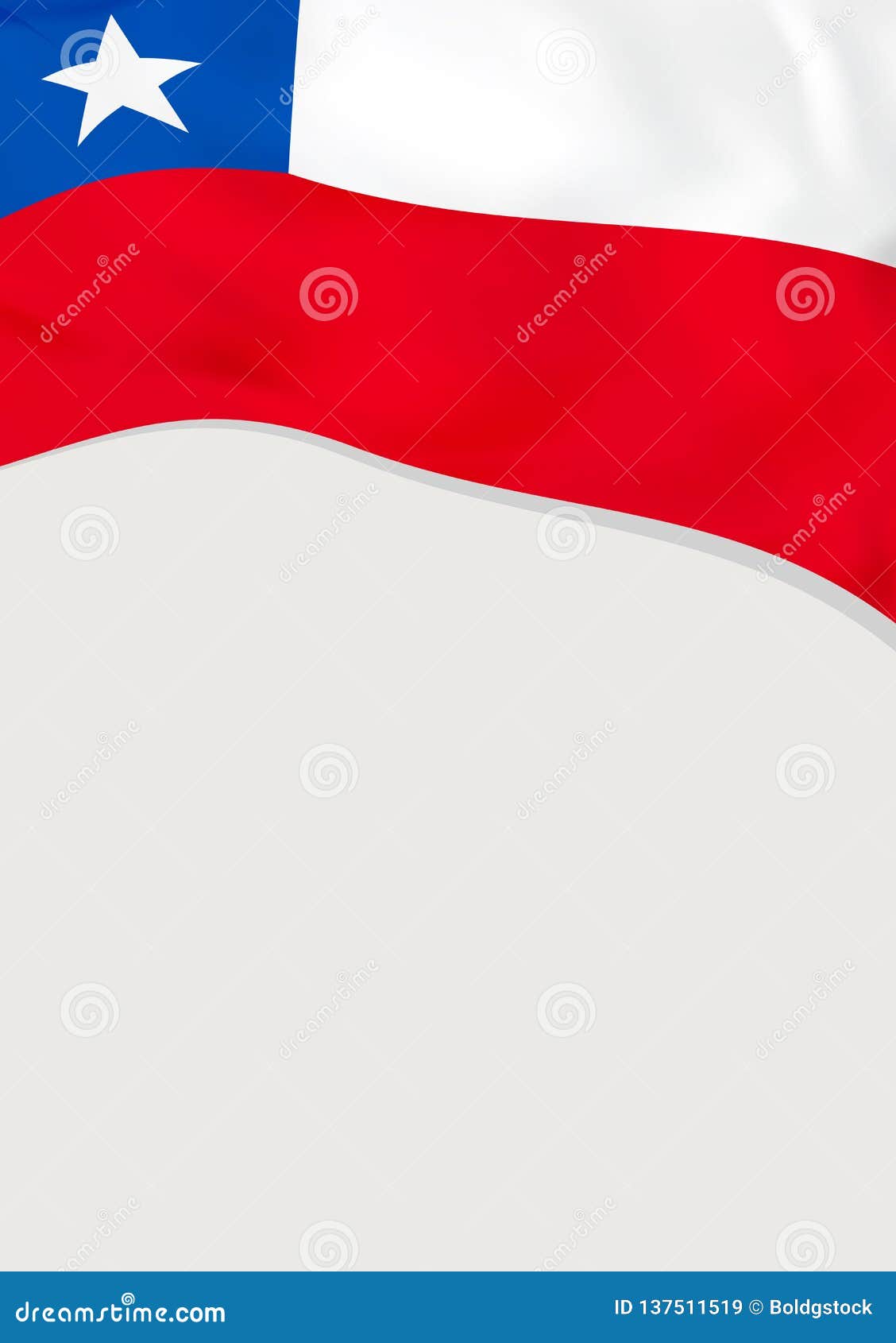 Leaflet Design with Flag of Chile. Vector Template Stock Vector ...