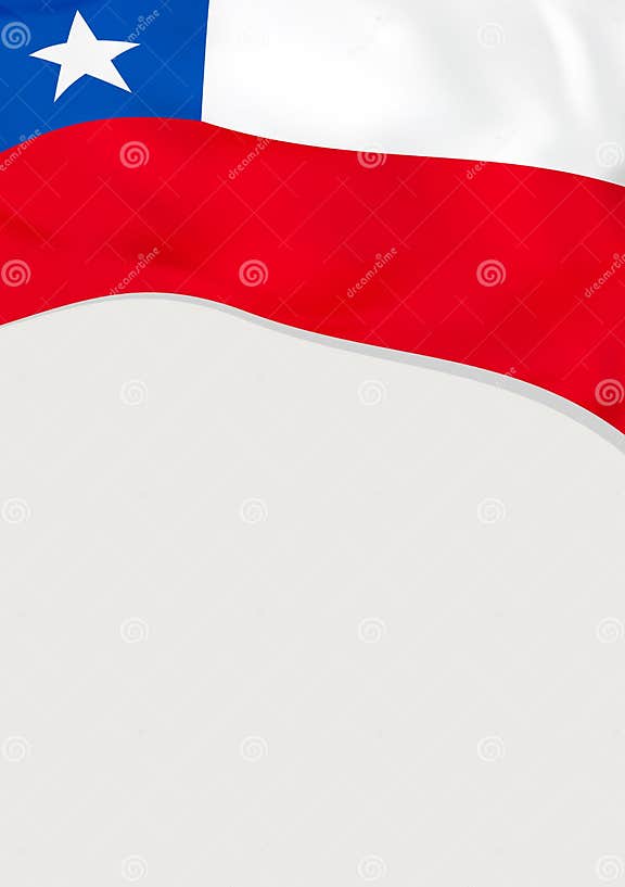 Leaflet Design with Flag of Chile. Vector Template Stock Vector ...