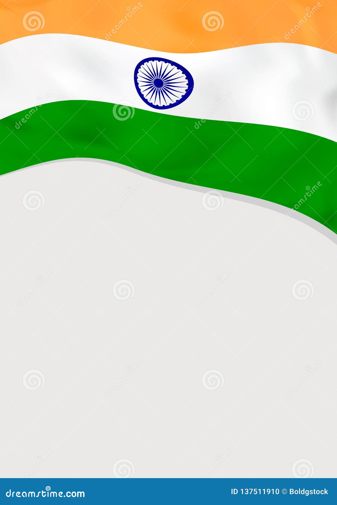 Leaflet Design with Flag of India. Vector Template Stock Vector ...