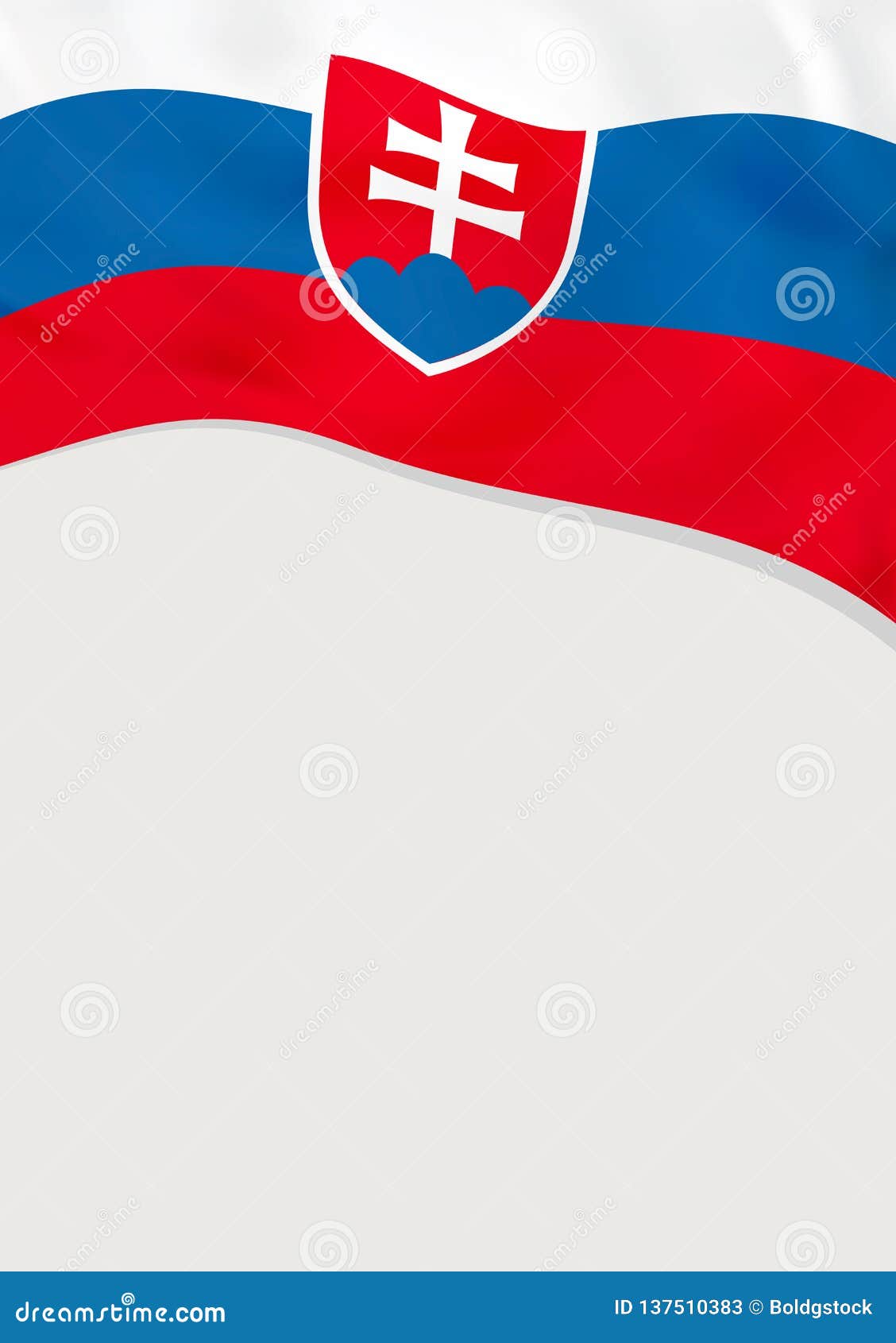 Leaflet Design with Flag of Slovakia. Vector Template Stock Vector ...