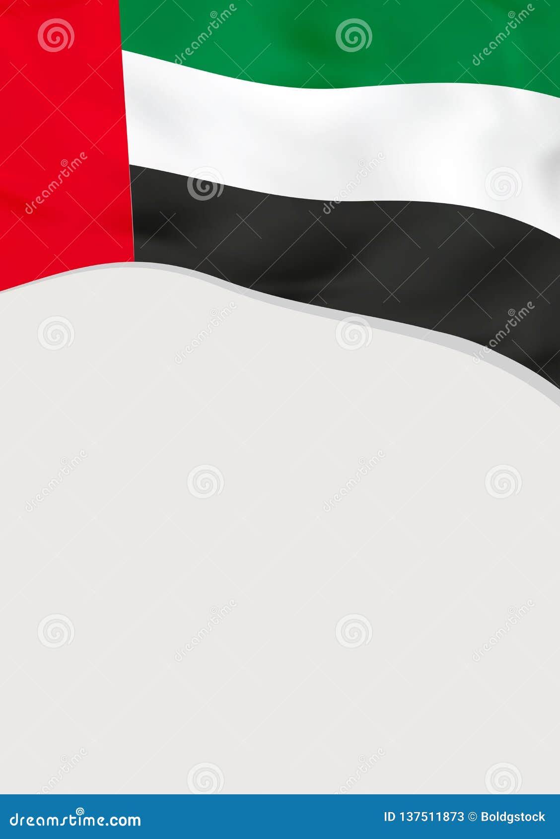 Leaflet Design with Flag of UAE. Vector Template Stock Vector ...