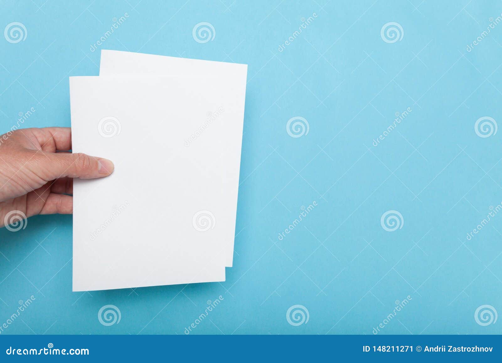 A5 Leaflet Flyer Mockup, Paper Book Stock Image - Image of background ...