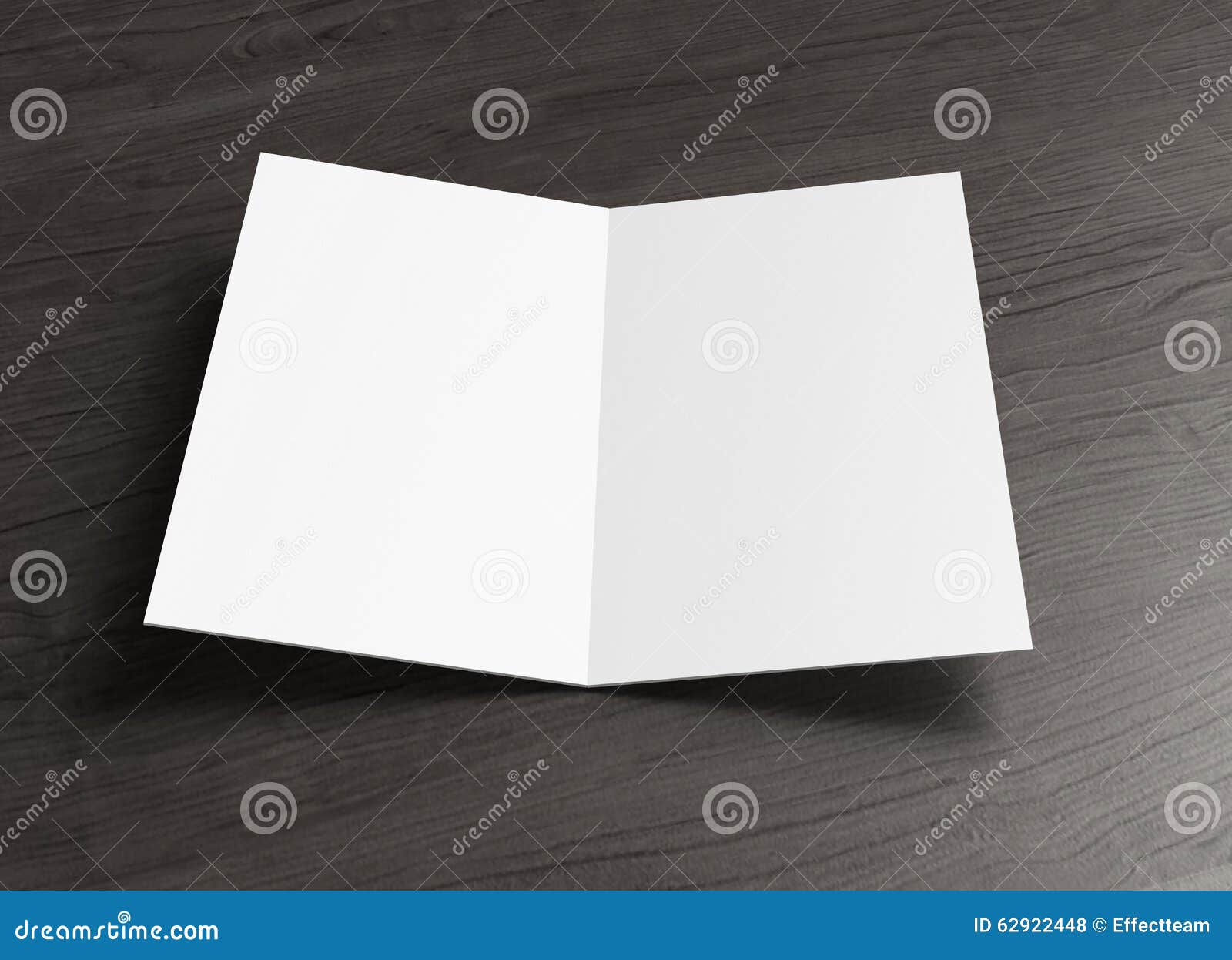 Leaflet Full Open Grey Wood Table Stock Illustration - Illustration of ...