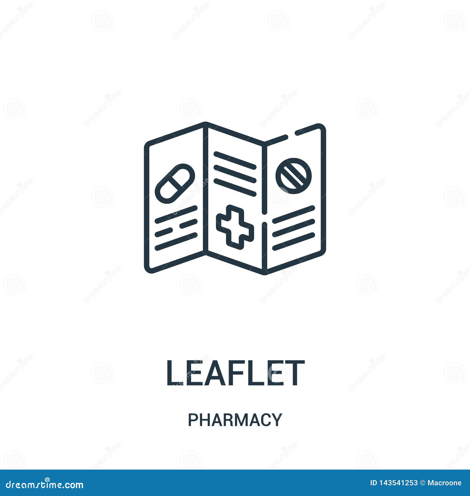 Leaflet Icon Vector from Pharmacy Collection. Thin Line Leaflet Outline ...
