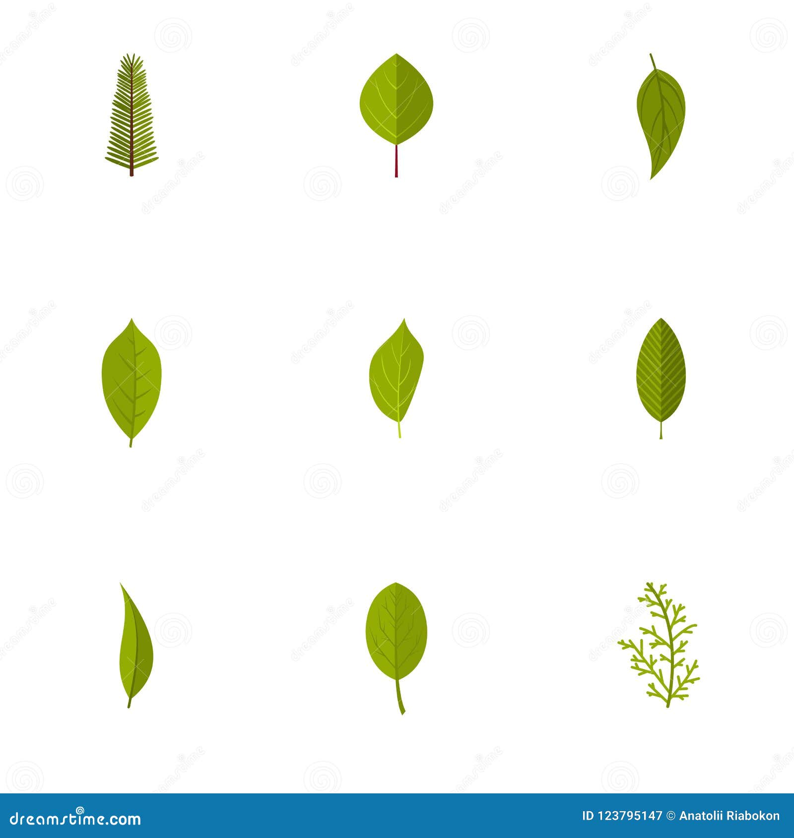 Leaflet Icons Set, Flat Style Stock Illustration - Illustration of ...