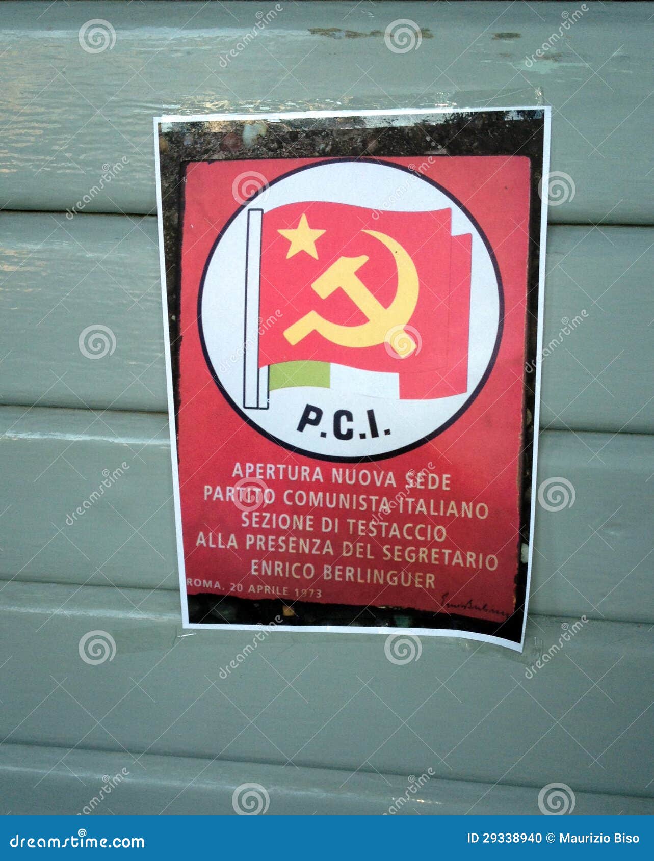 Leaflet of Italian Communist Party Dated 1973 Editorial Image - Image ...