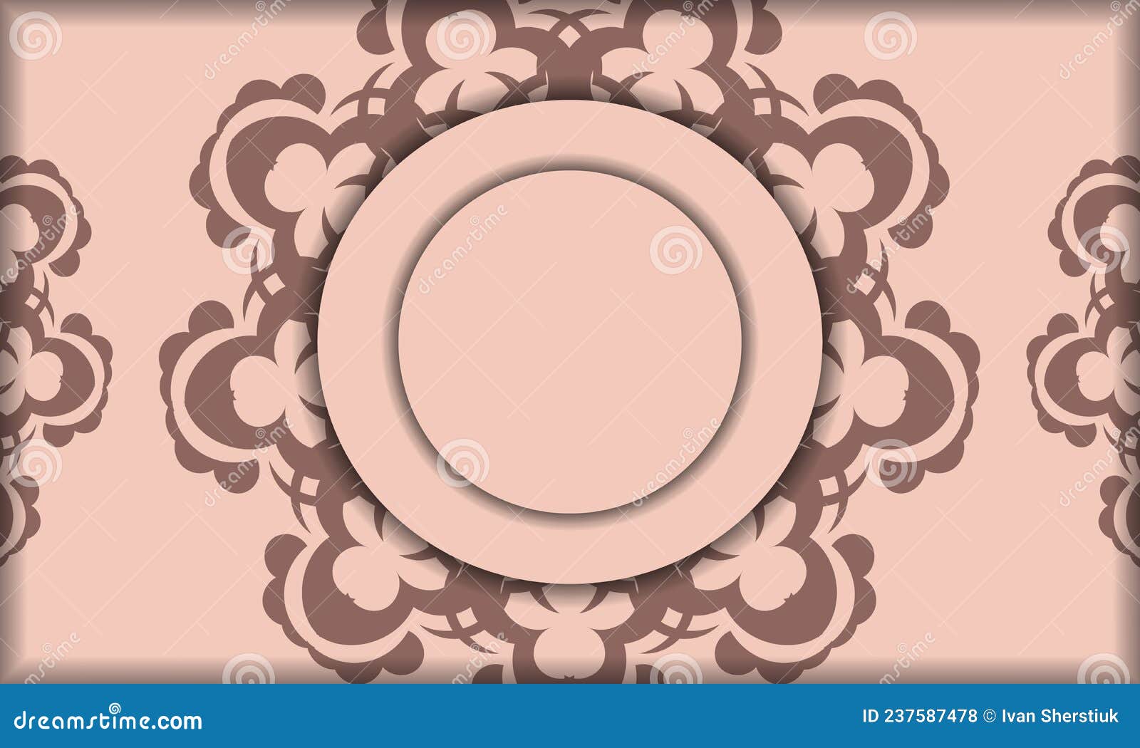 Leaflet in Pink Color with an Abstract Pattern is Prepared for Printing ...
