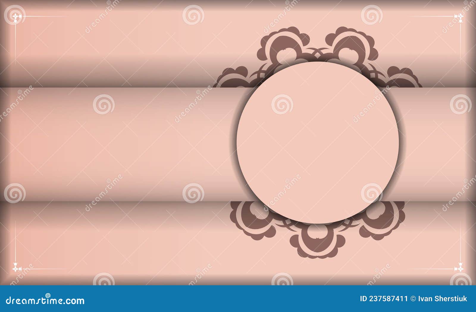 Leaflet in Pink Color with a Mandala Pattern Prepared for Printing ...