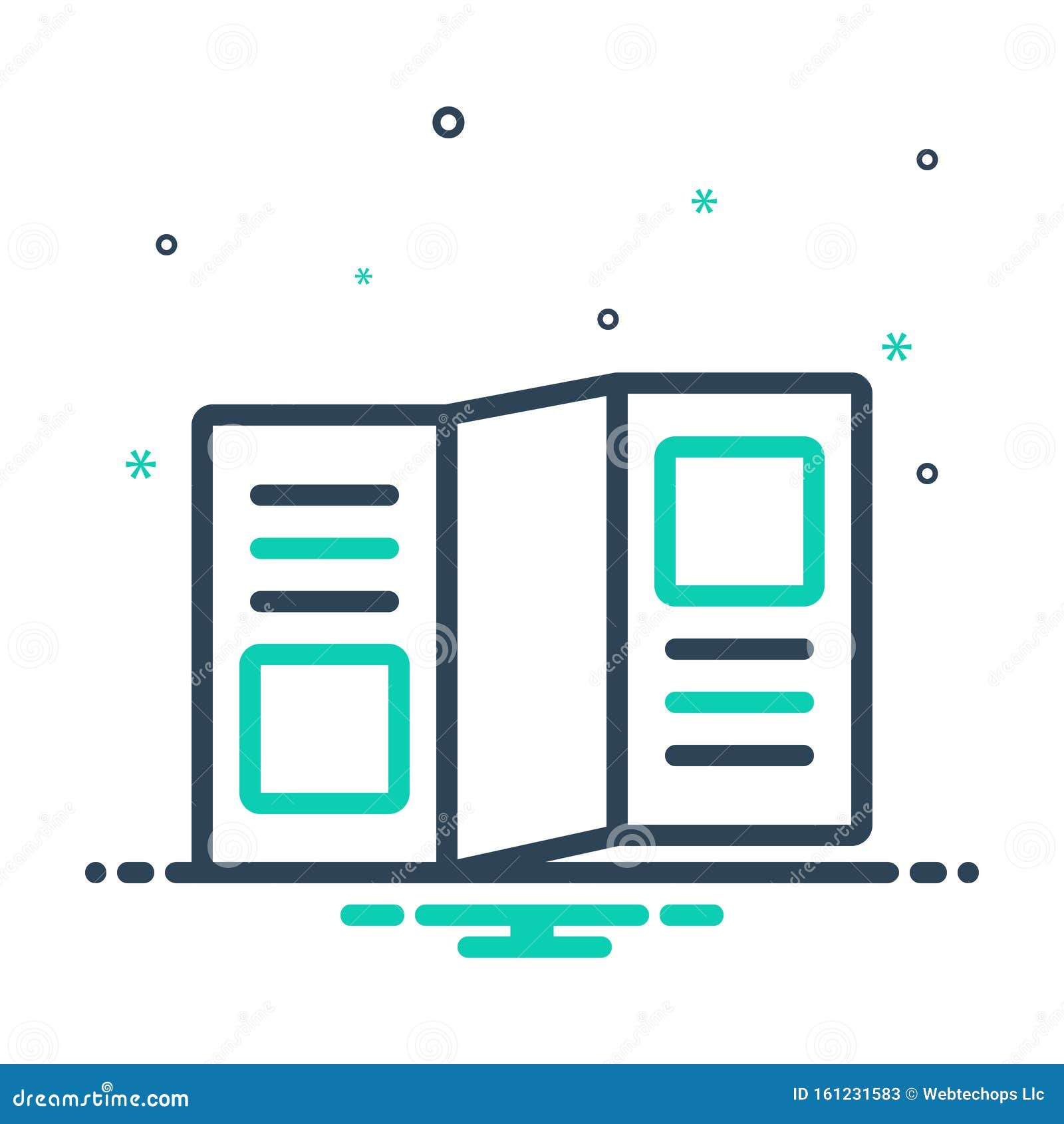 Mix Icon for Leaflet Promo, Leaflet and Template Stock Vector ...