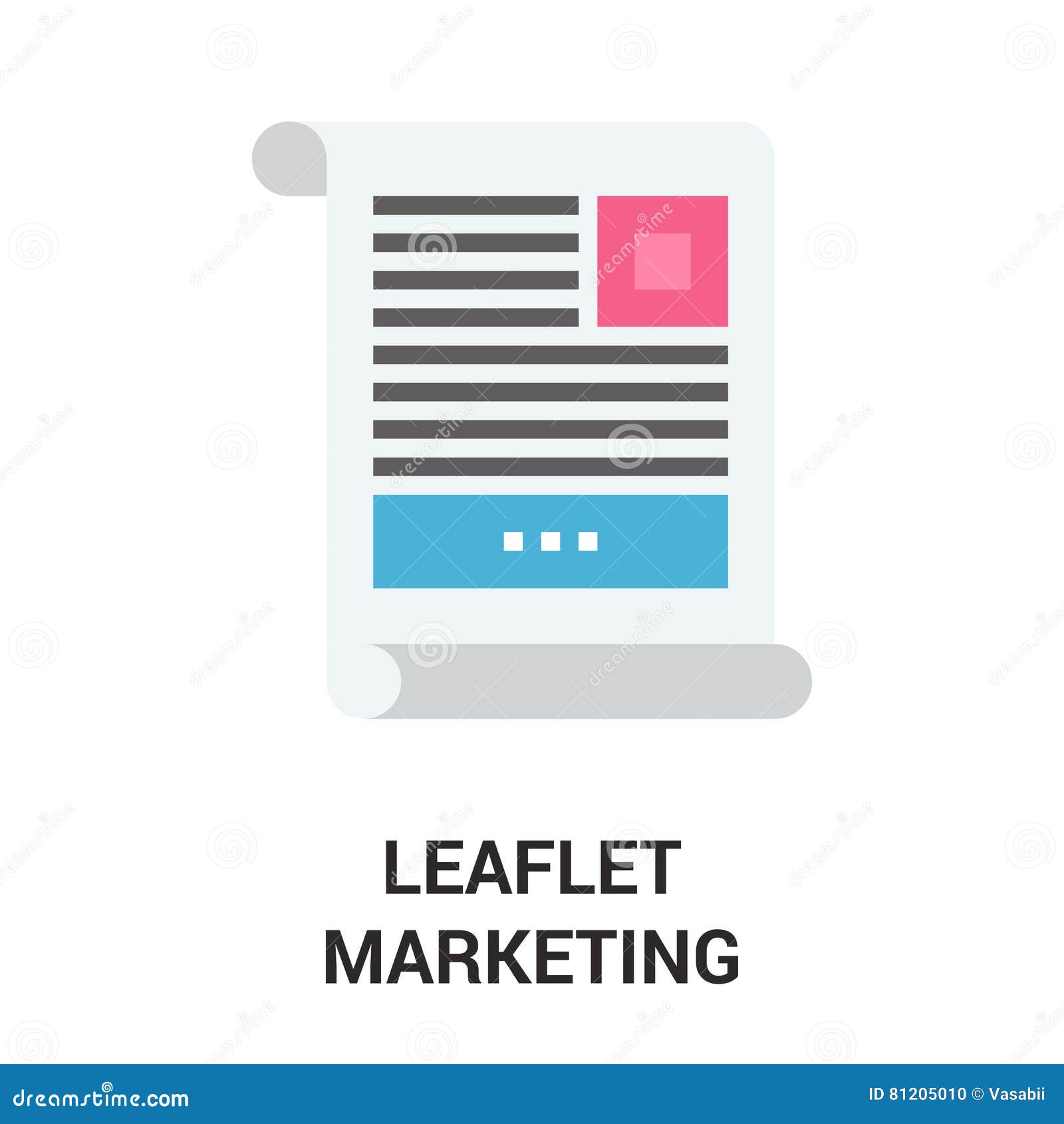 Leaflet promo icon stock vector. Illustration of print - 81205010