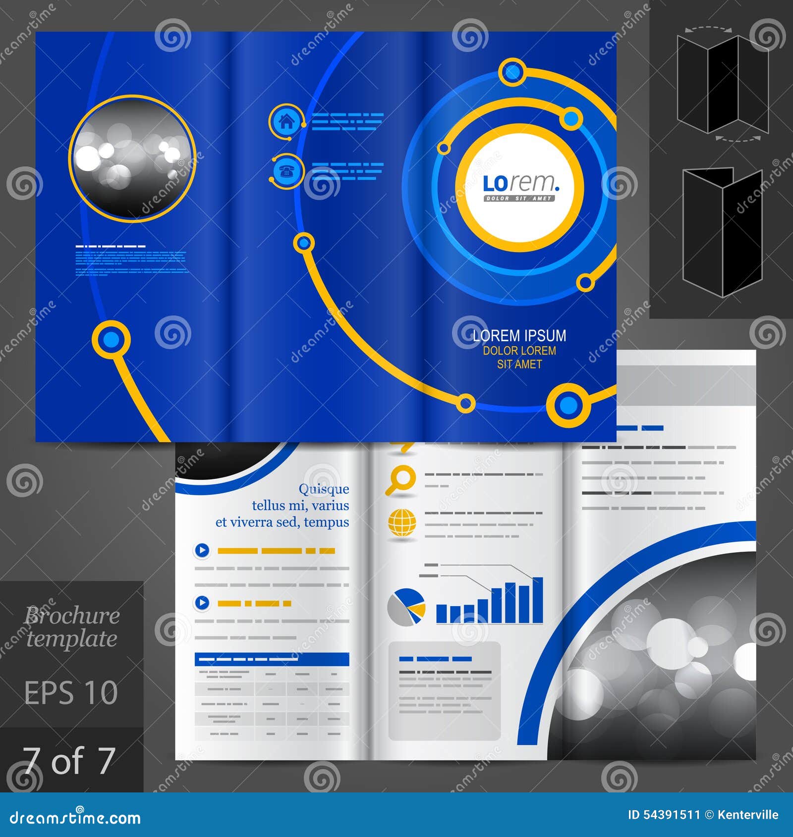 Leaflet Template Design stock vector. Illustration of globe - 54391511