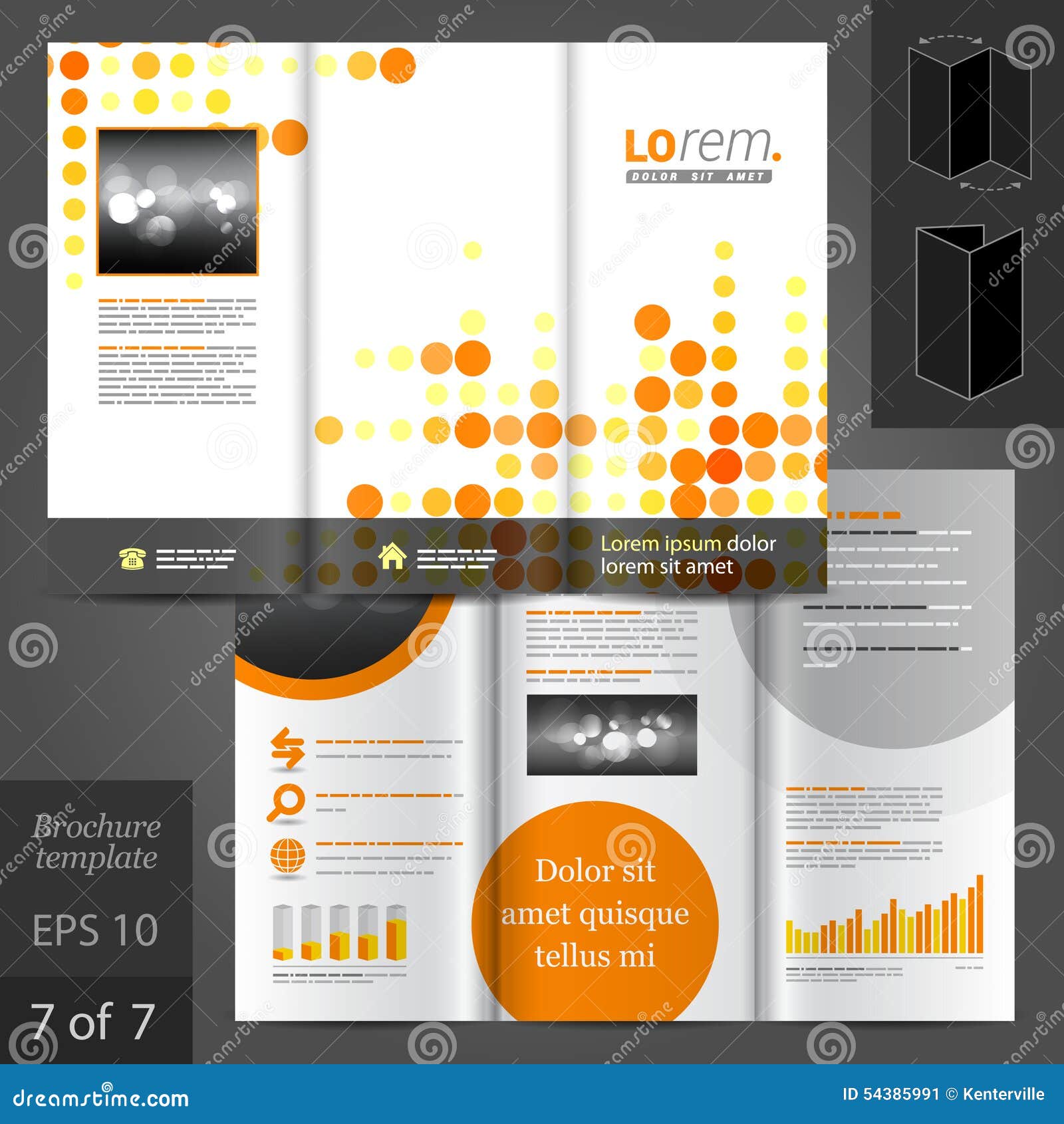 Leaflet Template Design stock vector. Illustration of circle - 54385991