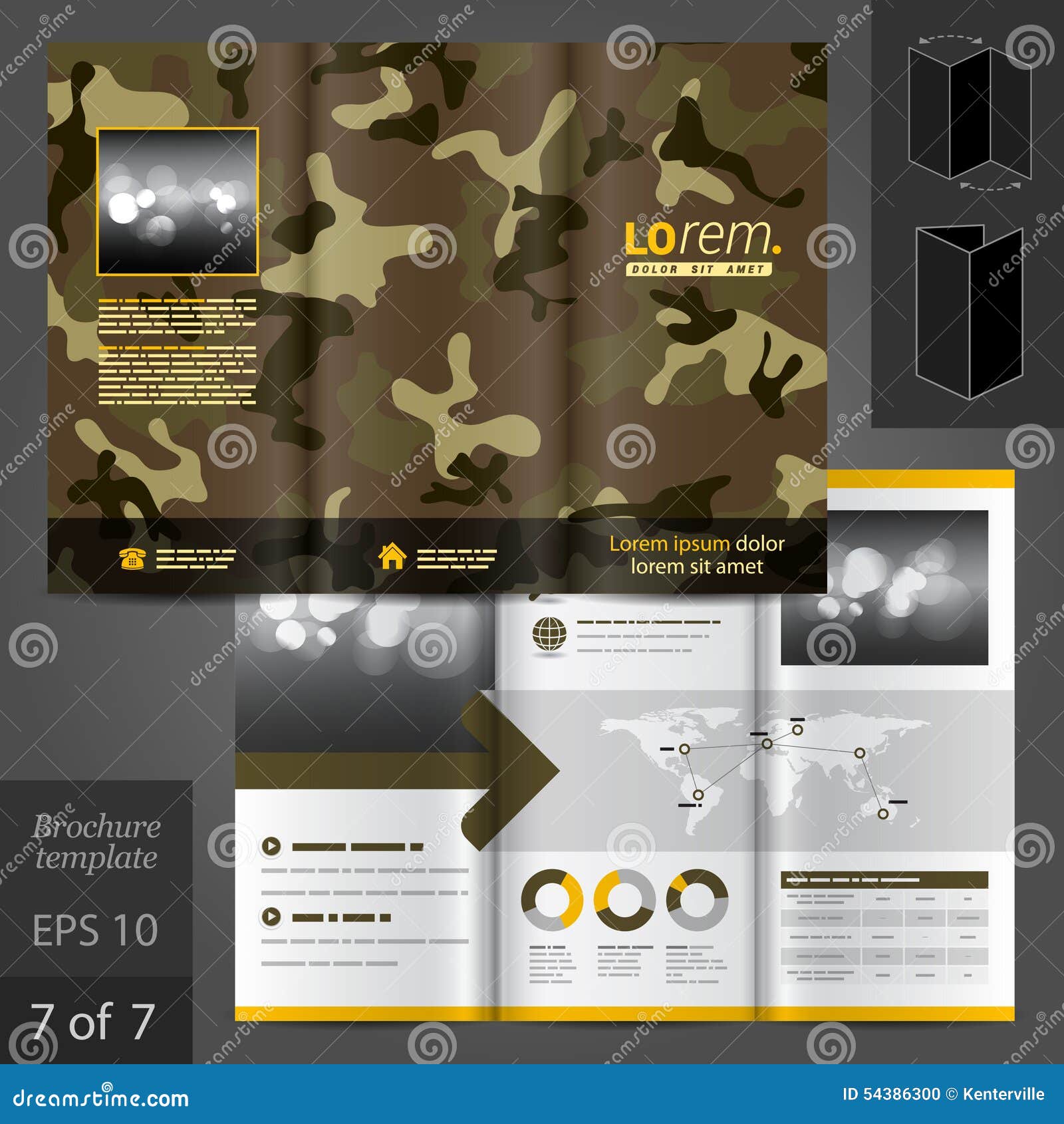 Leaflet Template Design stock vector. Illustration of corporate - 54386300