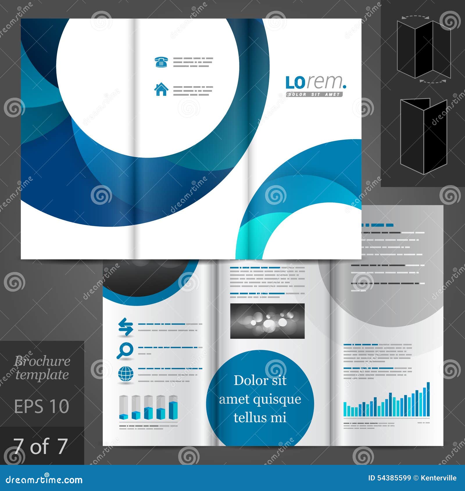 Leaflet Template Design stock vector. Illustration of template - 54385599